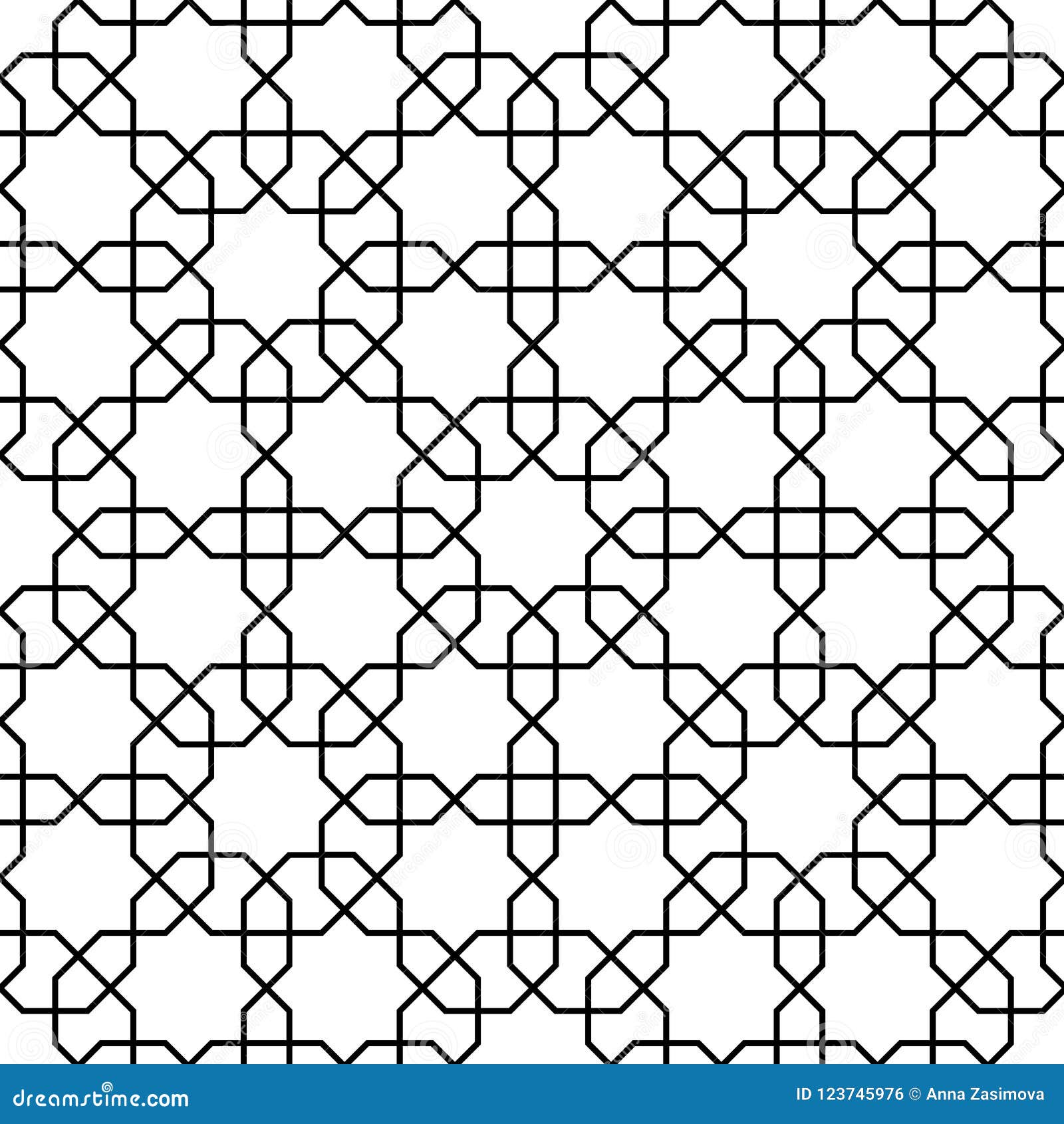 Islamic Pattern. Seamless Vector Geometric Black and White Lattice ... Islamic Pattern. Seamless Vector Geometric Black and White Lattice ...