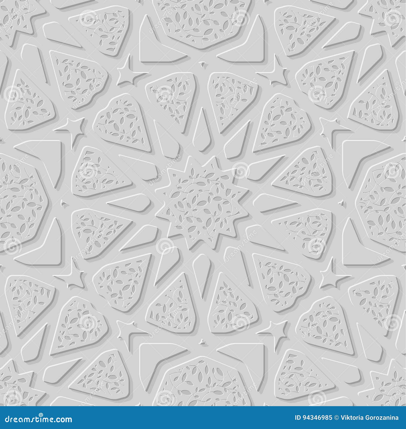 Islamic Pattern Stone Imprinted Texture Decoration. Eastern Seamless ...