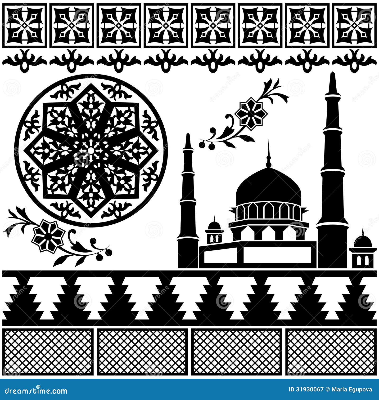 Islamic pattern stock vector. Illustration of seamless - 31930067