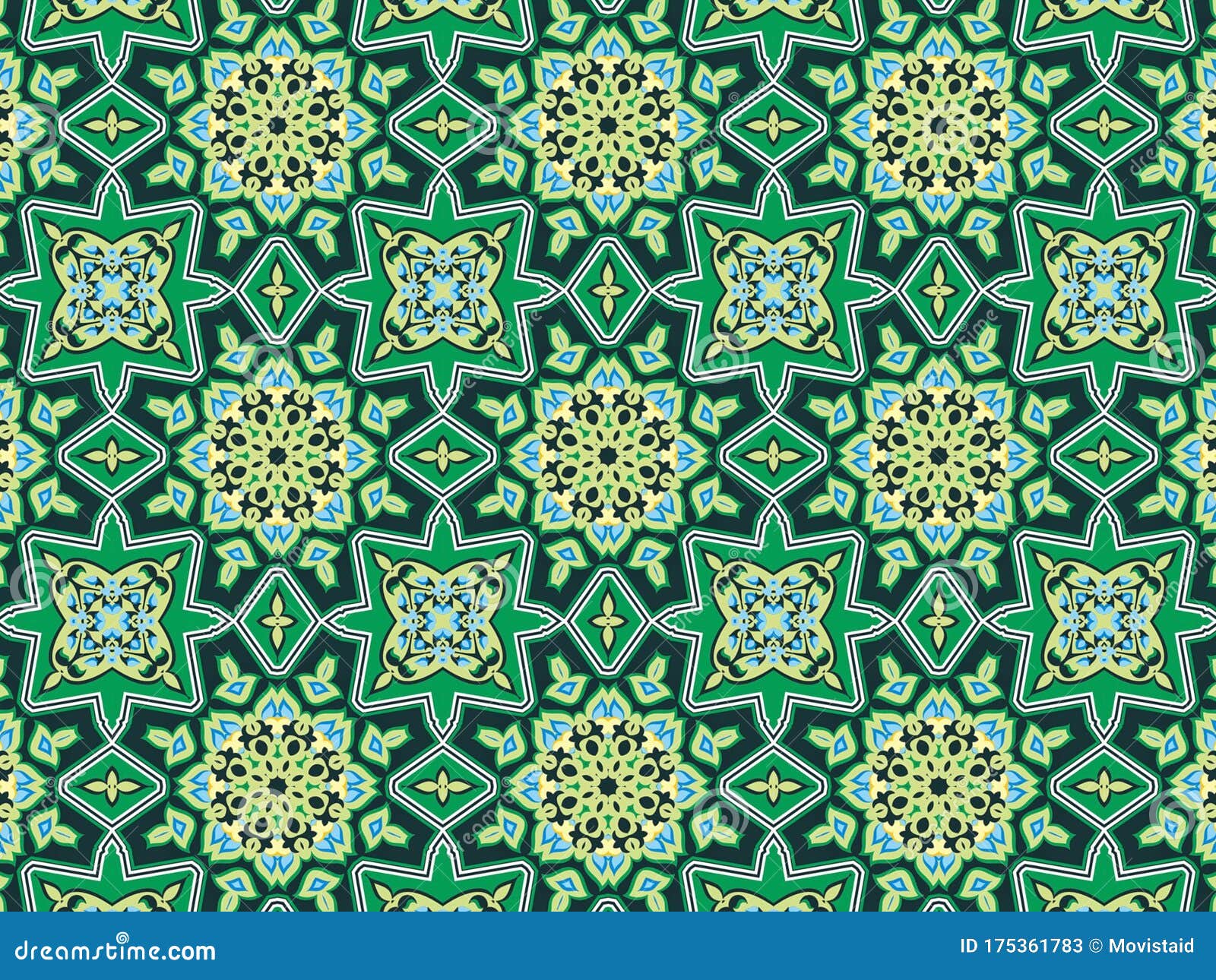 Islamic Art Pattern and Geometric Background Stock Illustration ...