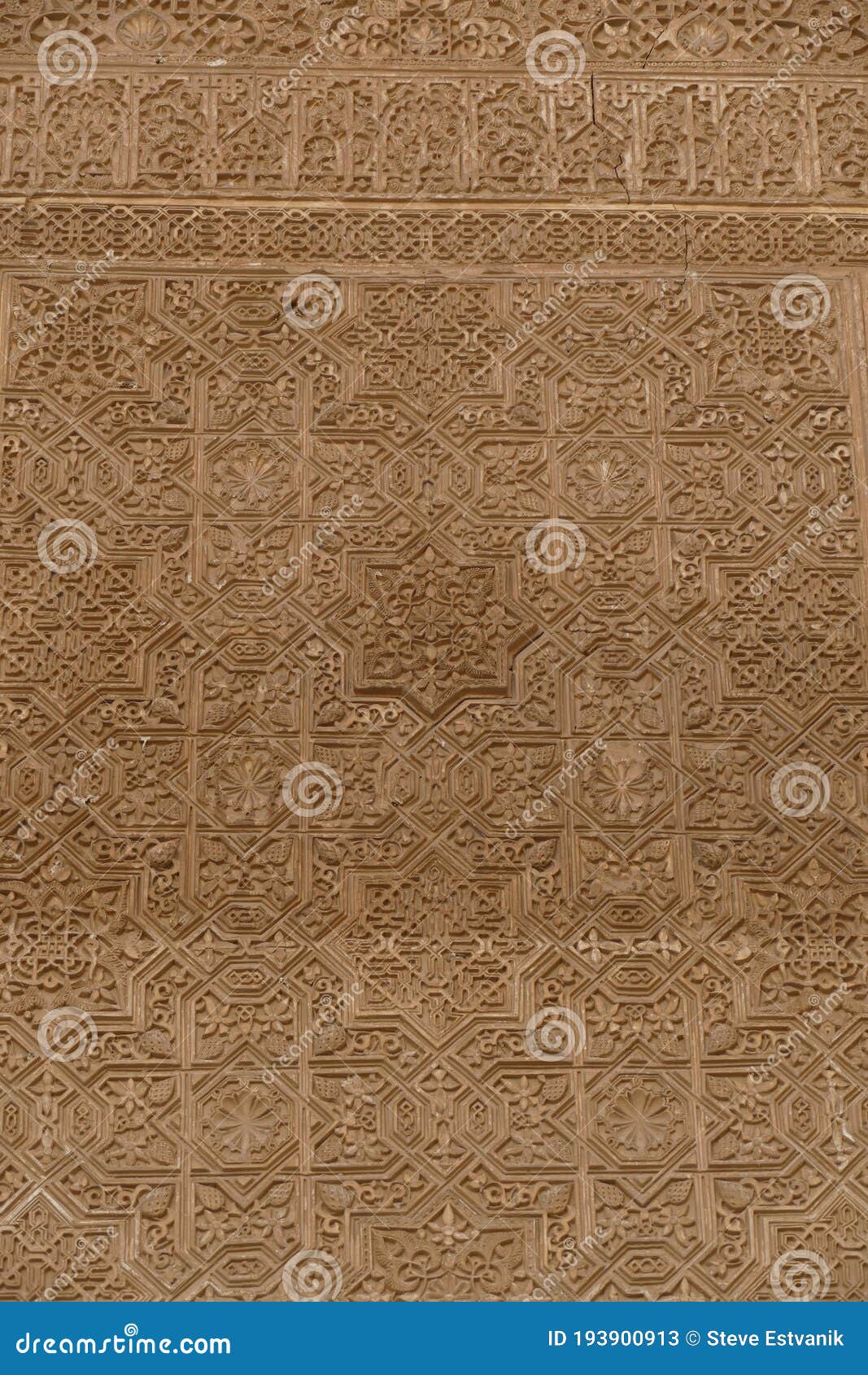 Islamic Patterns on the Wall of the Alhambra Palace Stock Image - Image ...