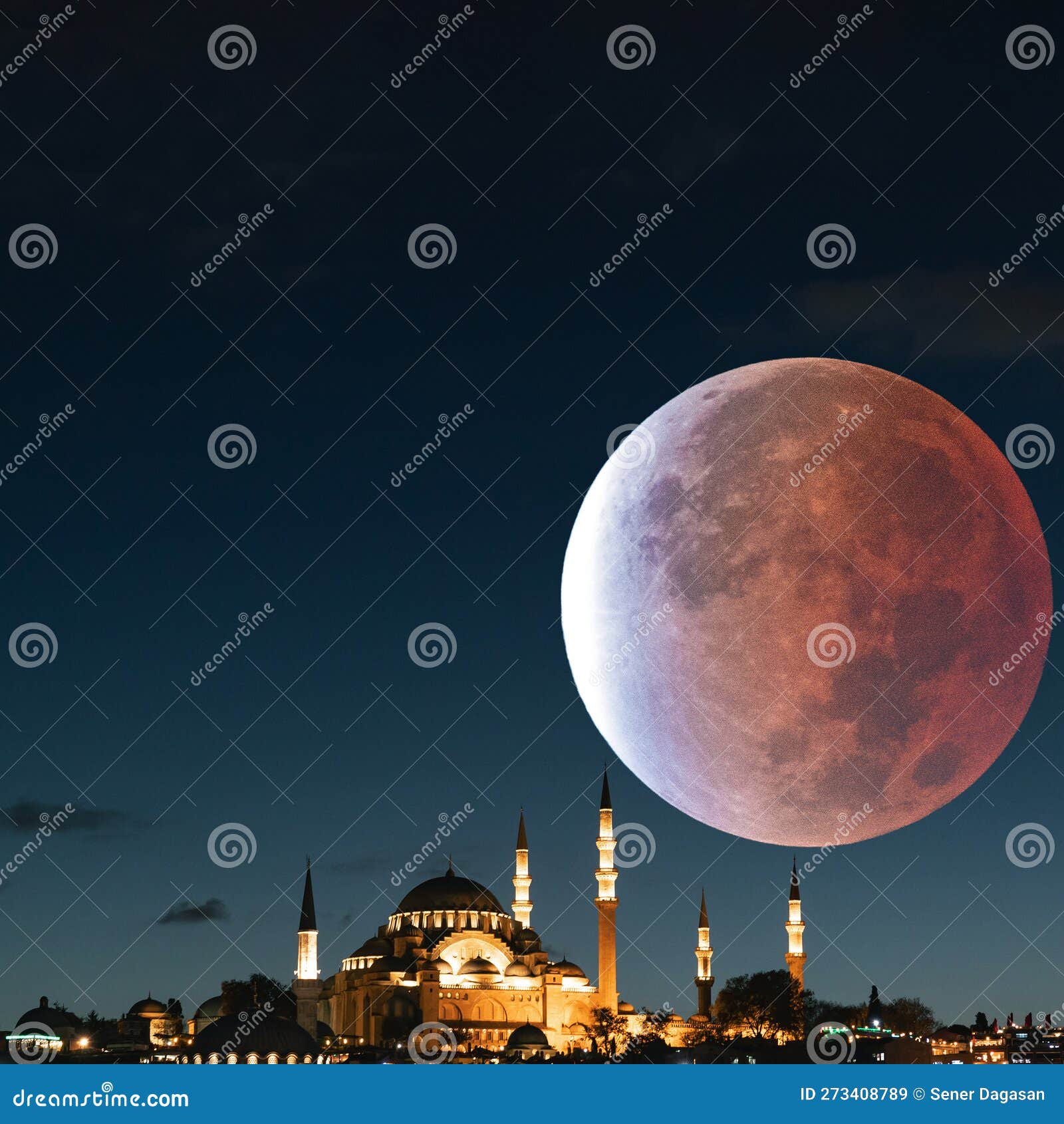Islamic Photo. Suleymaniye Mosque and Lunar Eclipse Stock Image - Image ... Islamic Photo. Suleymaniye Mosque and Lunar Eclipse Stock Image - Image ...