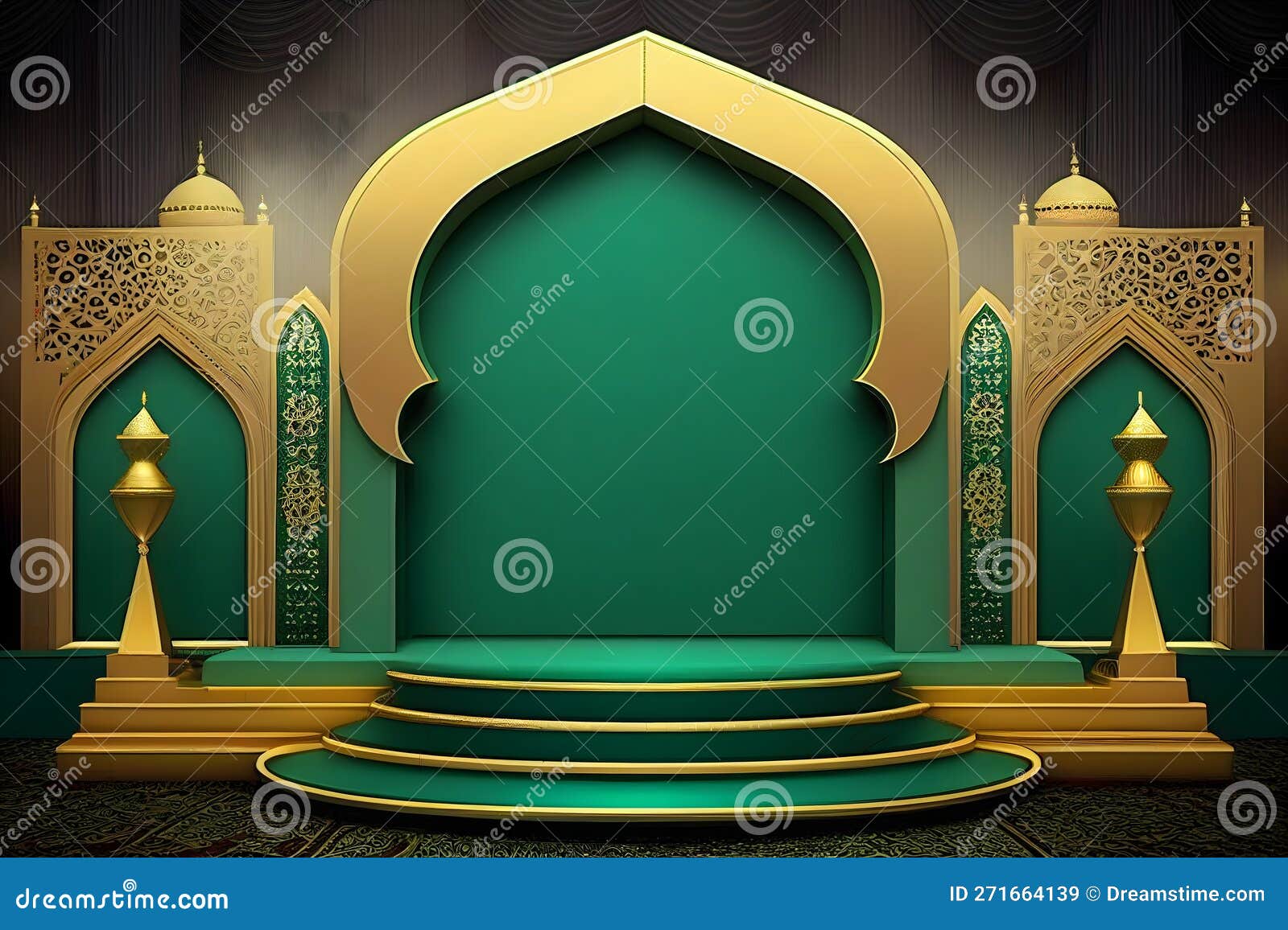 Islamic Podium, Luxury Ramadan Podium for Display Product, Presentation ...