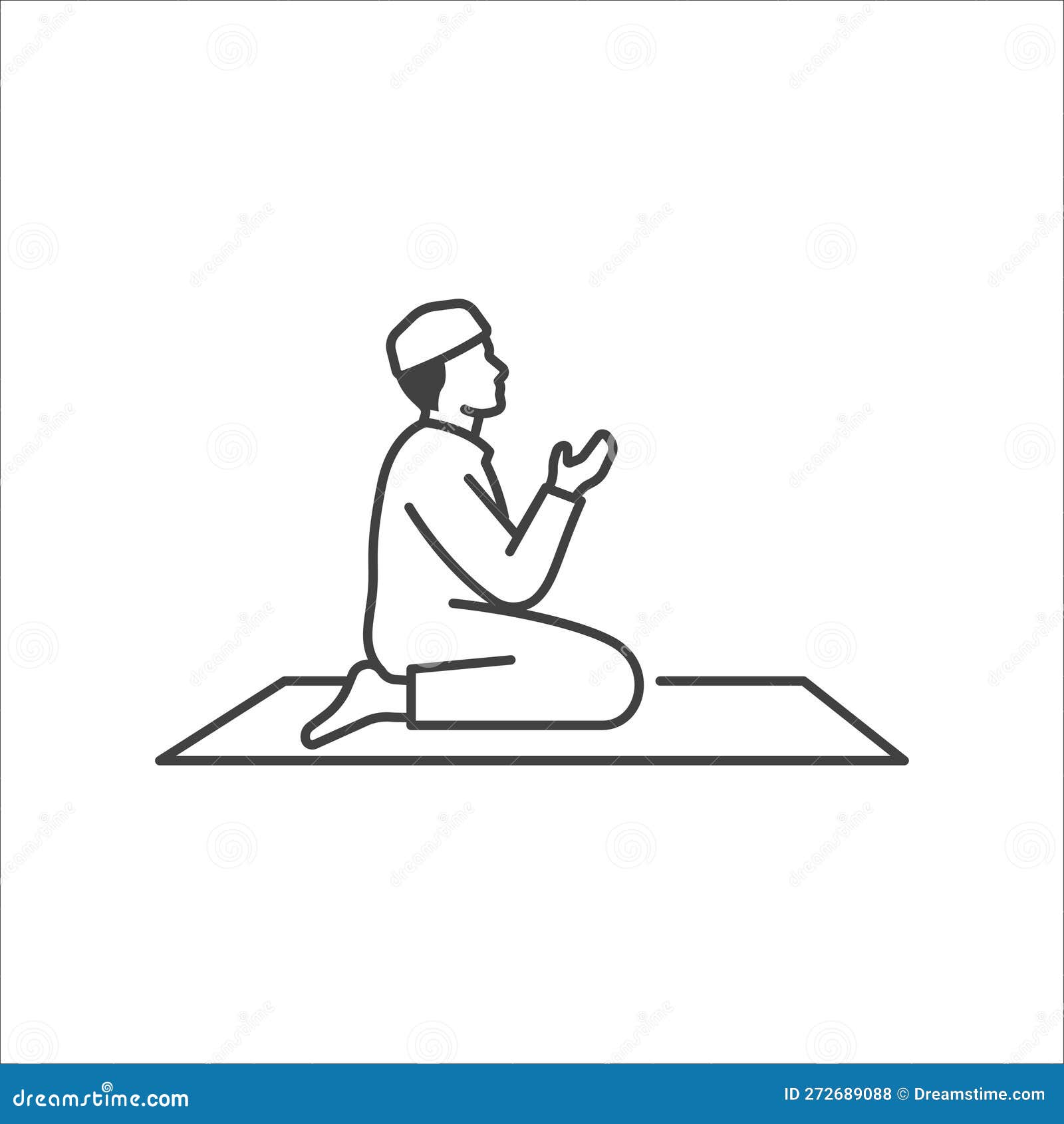 Islamic pray movement icon stock vector. Illustration of concept ...
