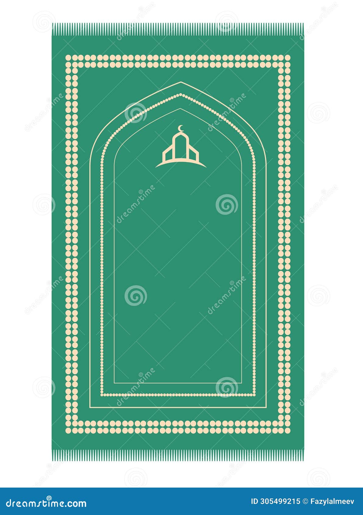 Islamic Prayer Rug with Decorative Elements. Islamic Textile. Easy ...