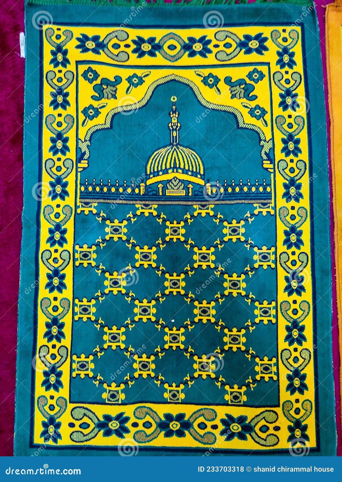 Islamic praying carpet stock photo. Image of design - 233703318