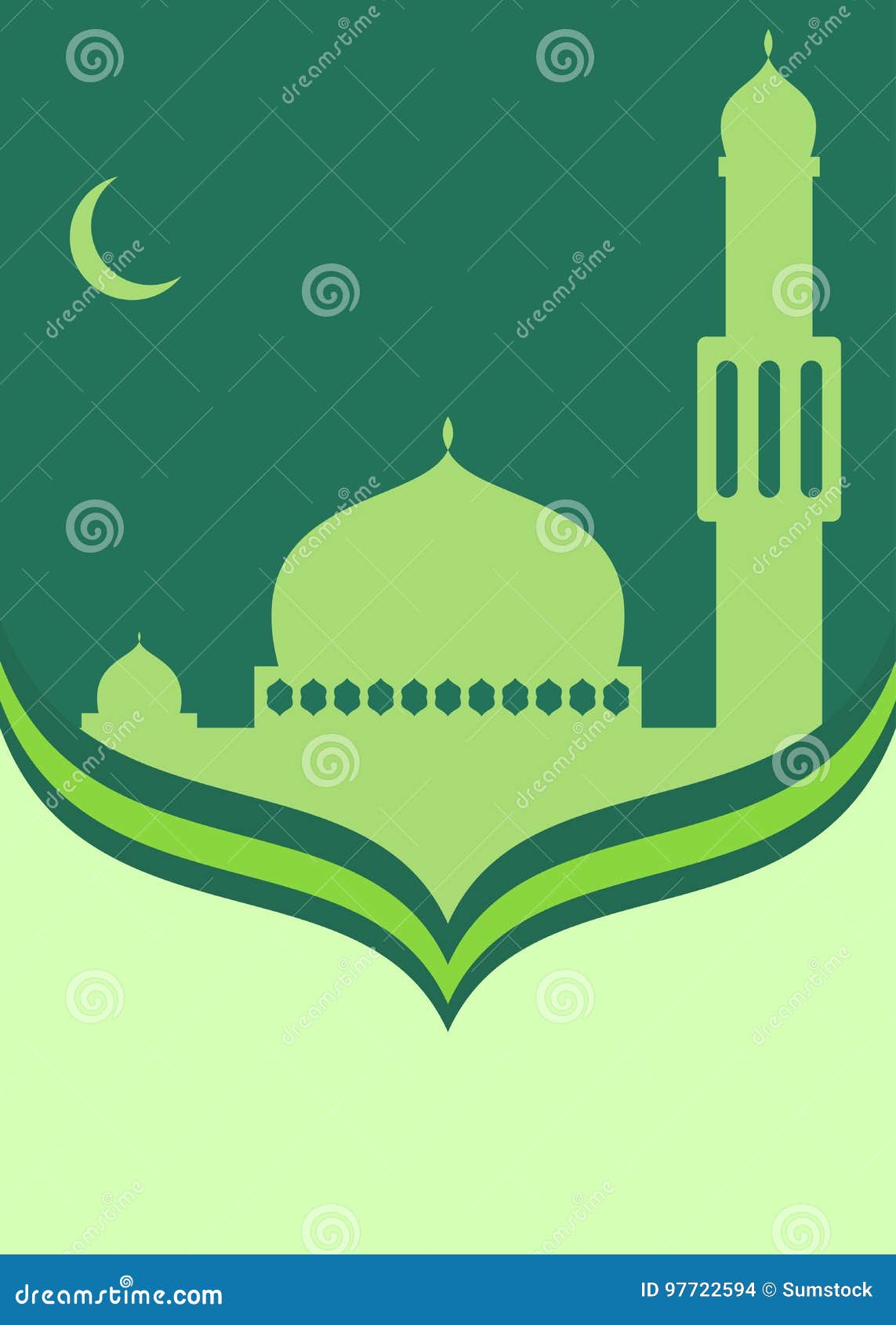 Islamic Ramadan Themed Card Design Stock Vector - Illustration of ...
