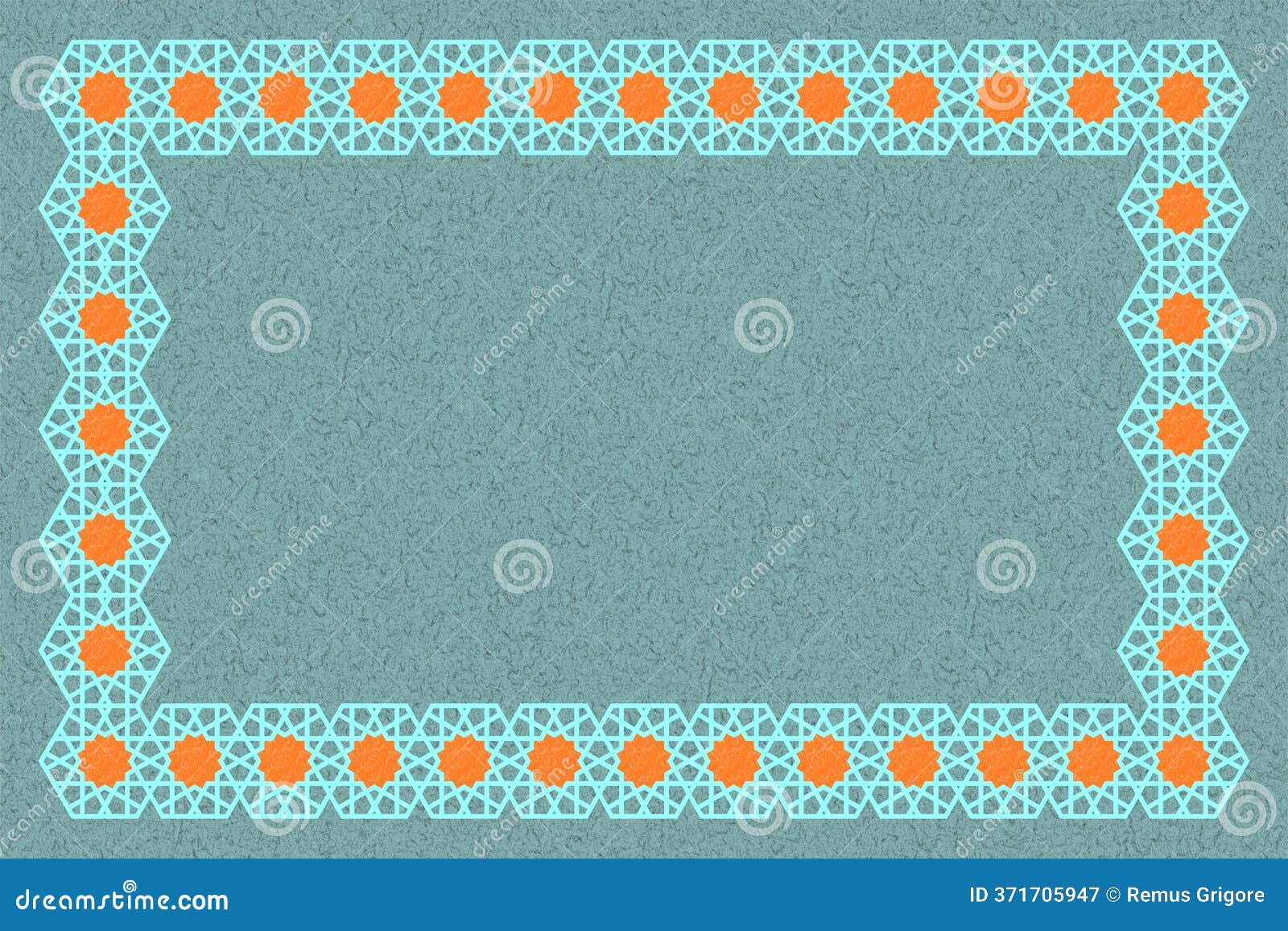 Rectangular Islamic Frame Border, Arabic Ornament, Black Color ...