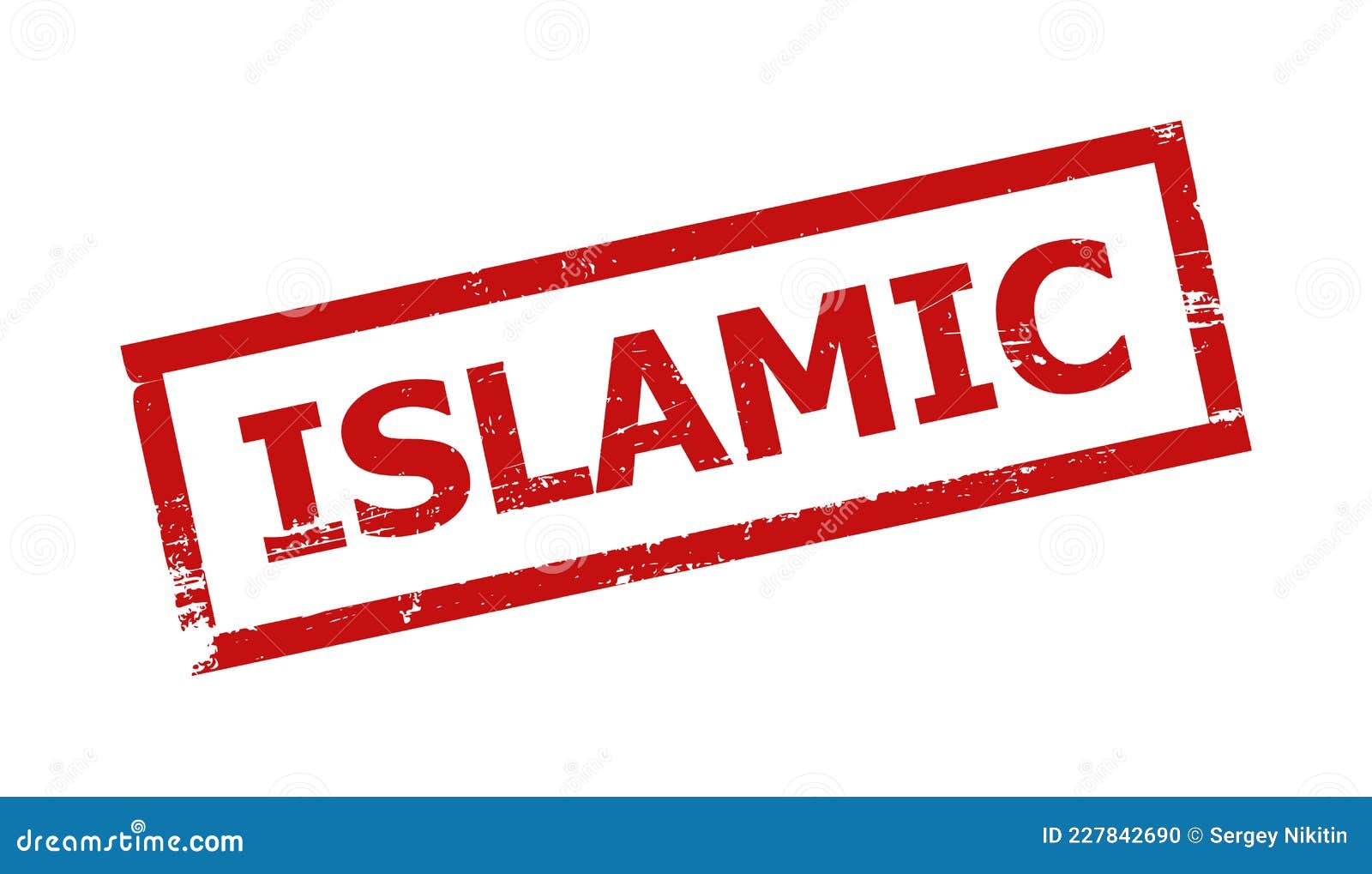 ISLAMIC Red Rectangle Frame Rubber Watermark Stock Vector ...