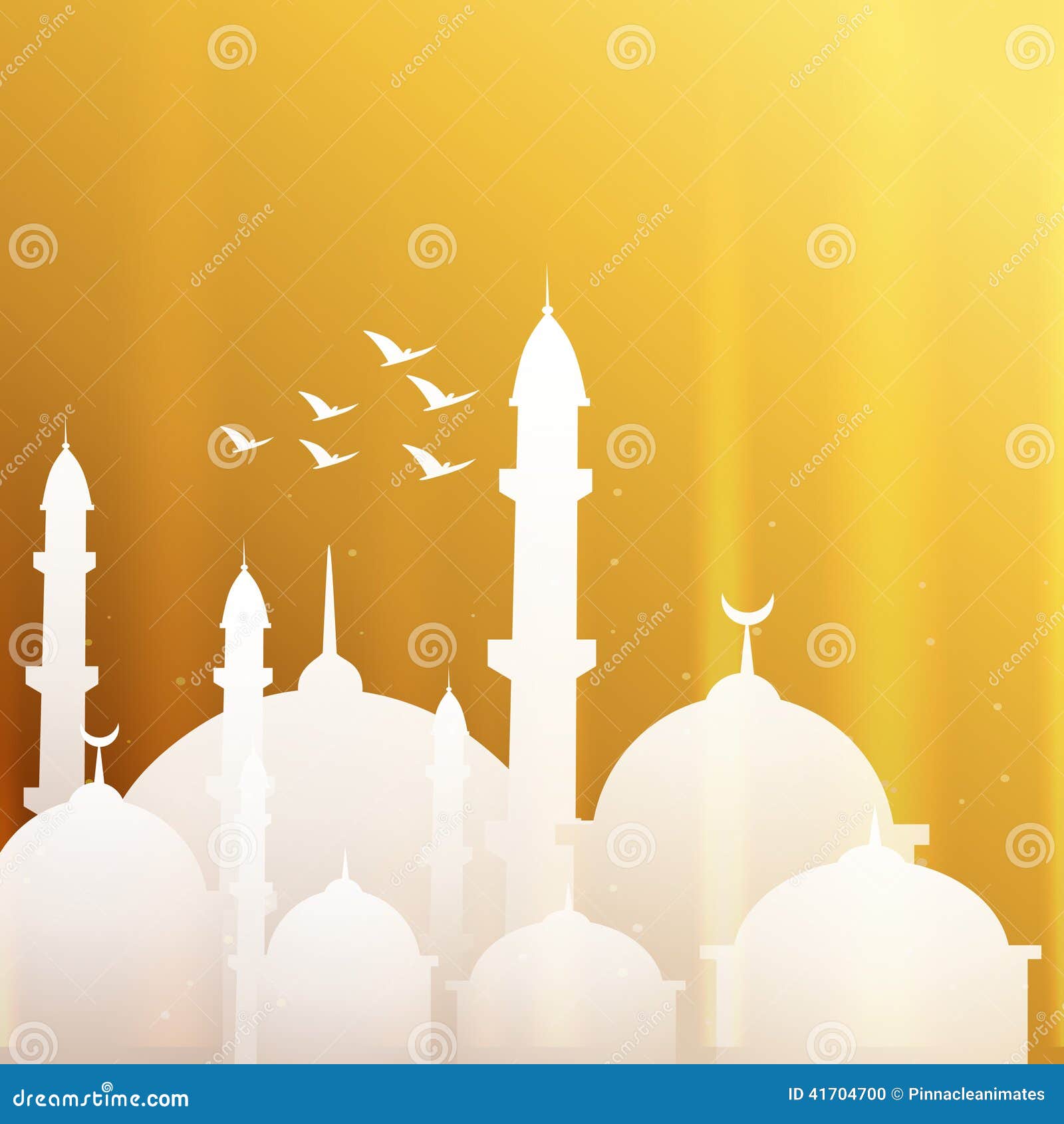Islamic religious festival stock vector. Illustration of glow - 41704700