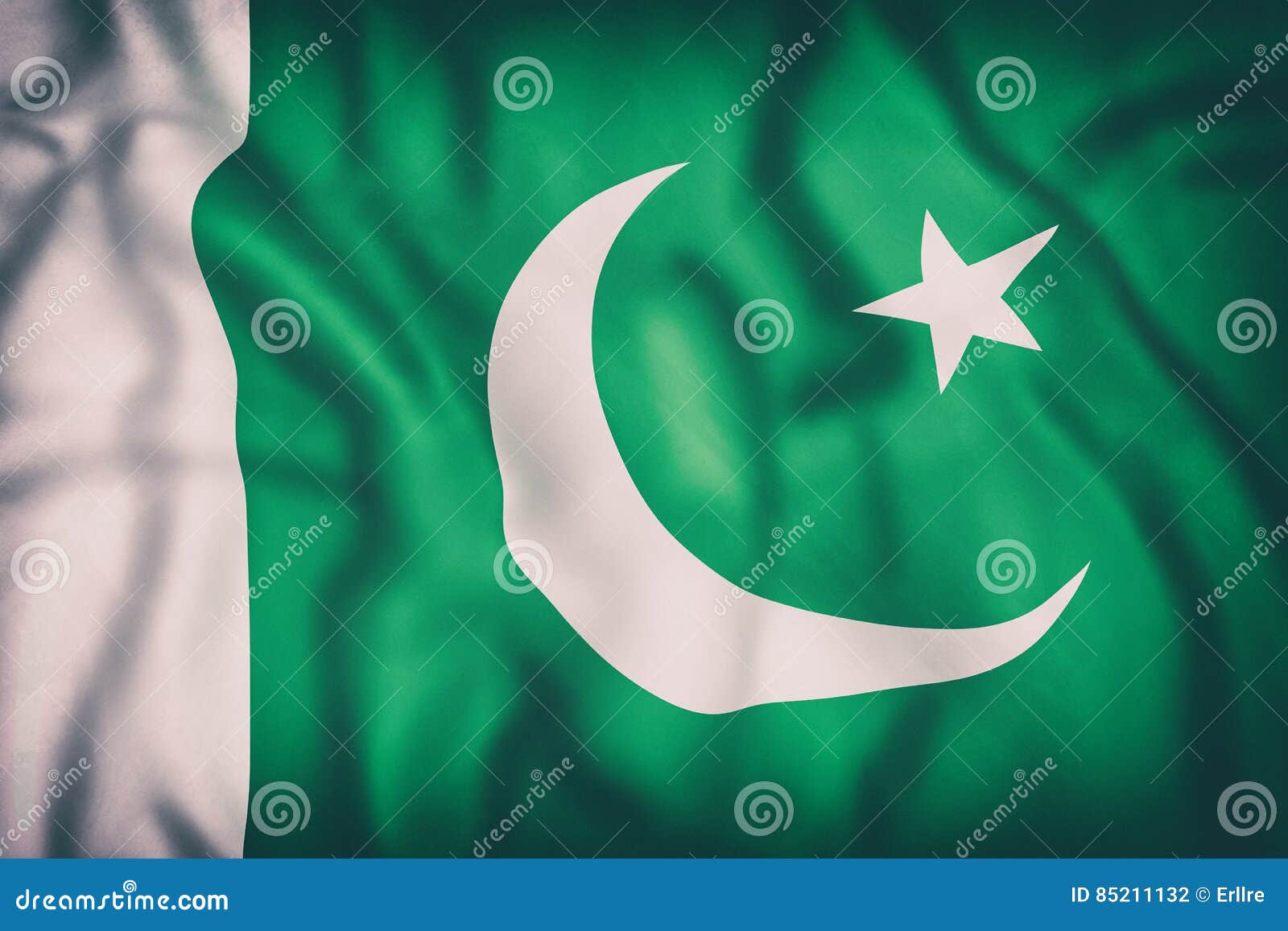 Islamic Republic of Pakistan Flag Waving Stock Illustration ...