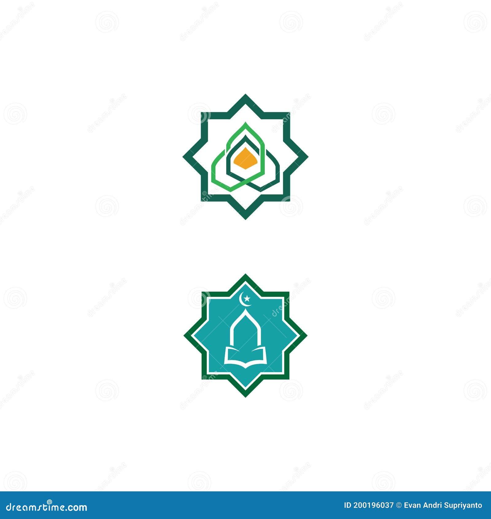 Islamic School Vector Icon Design Illustration Template Stock Vector ...