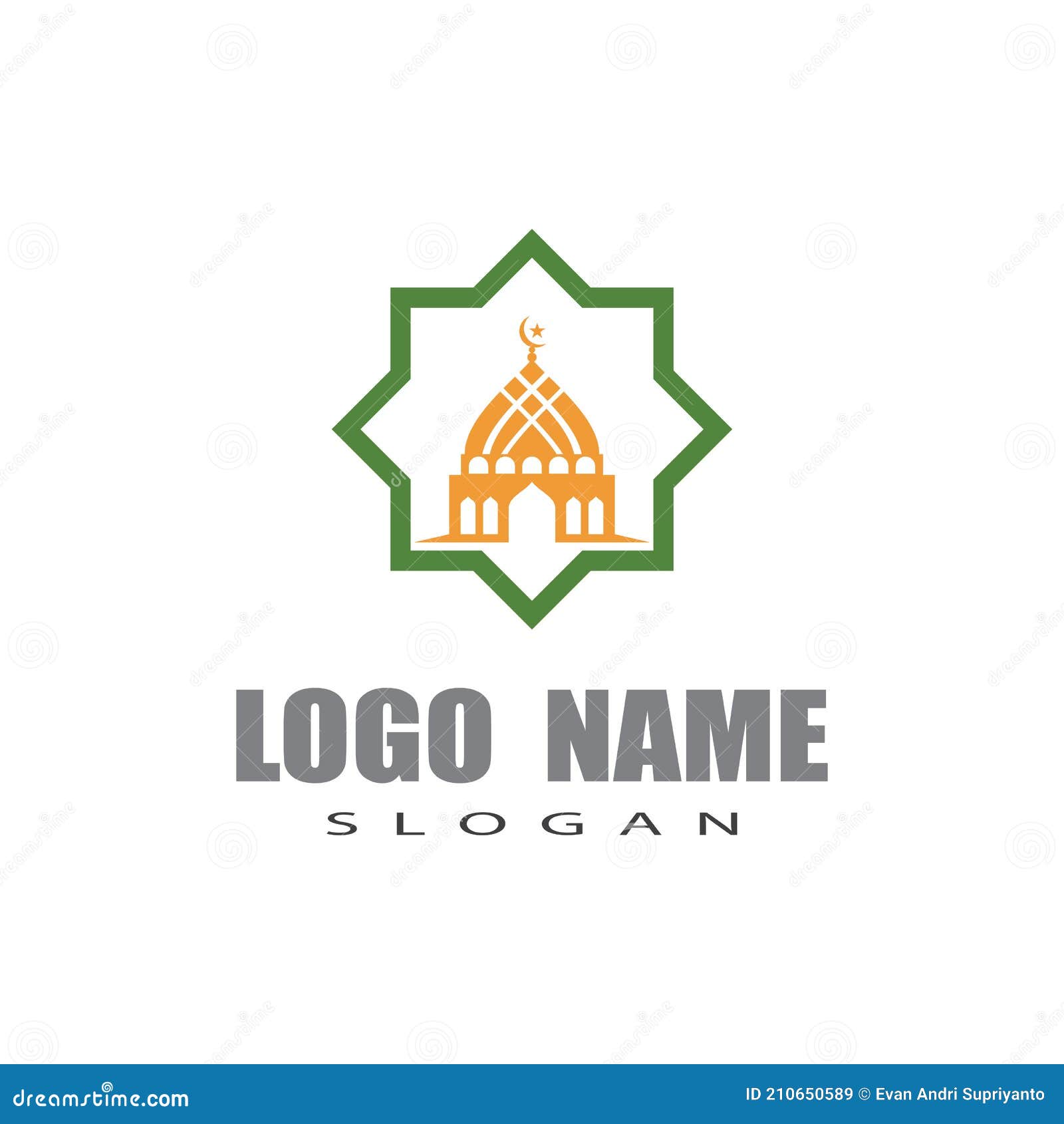 Islamic School Vector Icon Design Illustration Template Stock Vector ...