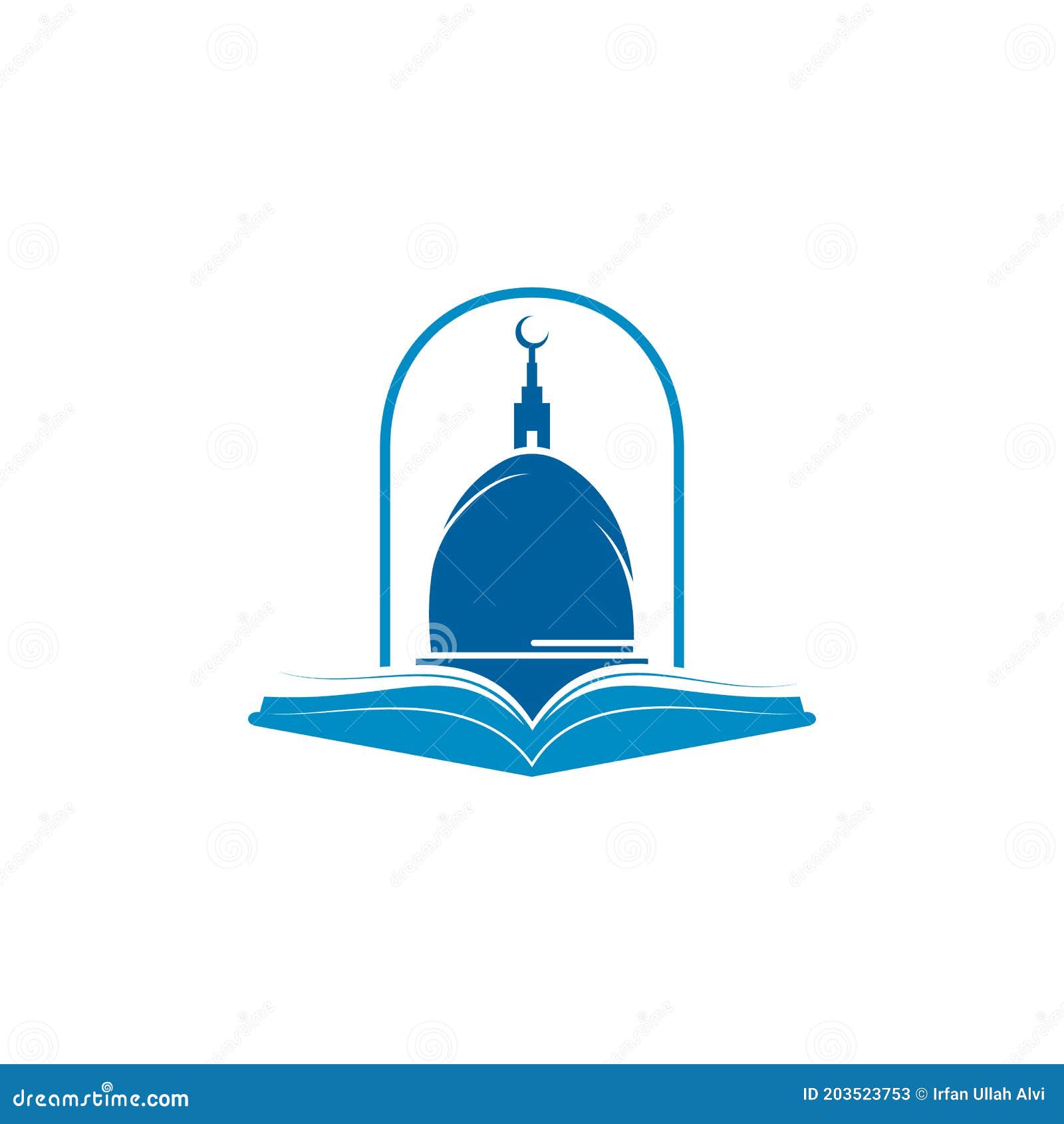 Islamic School Vector Logo Design. Stock Vector - Illustration of book ...