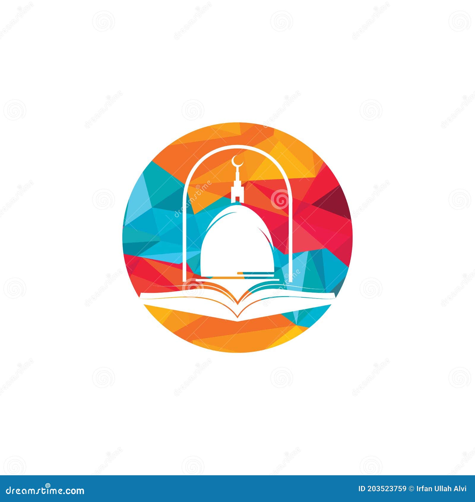 Islamic School Vector Logo Design. Stock Vector - Illustration of ...