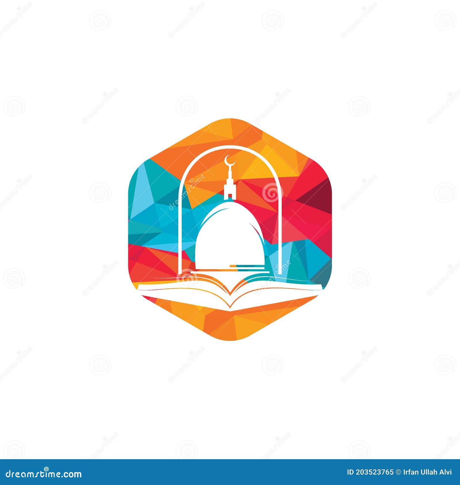 Islamic School Vector Logo Design. Stock Vector - Illustration of ...
