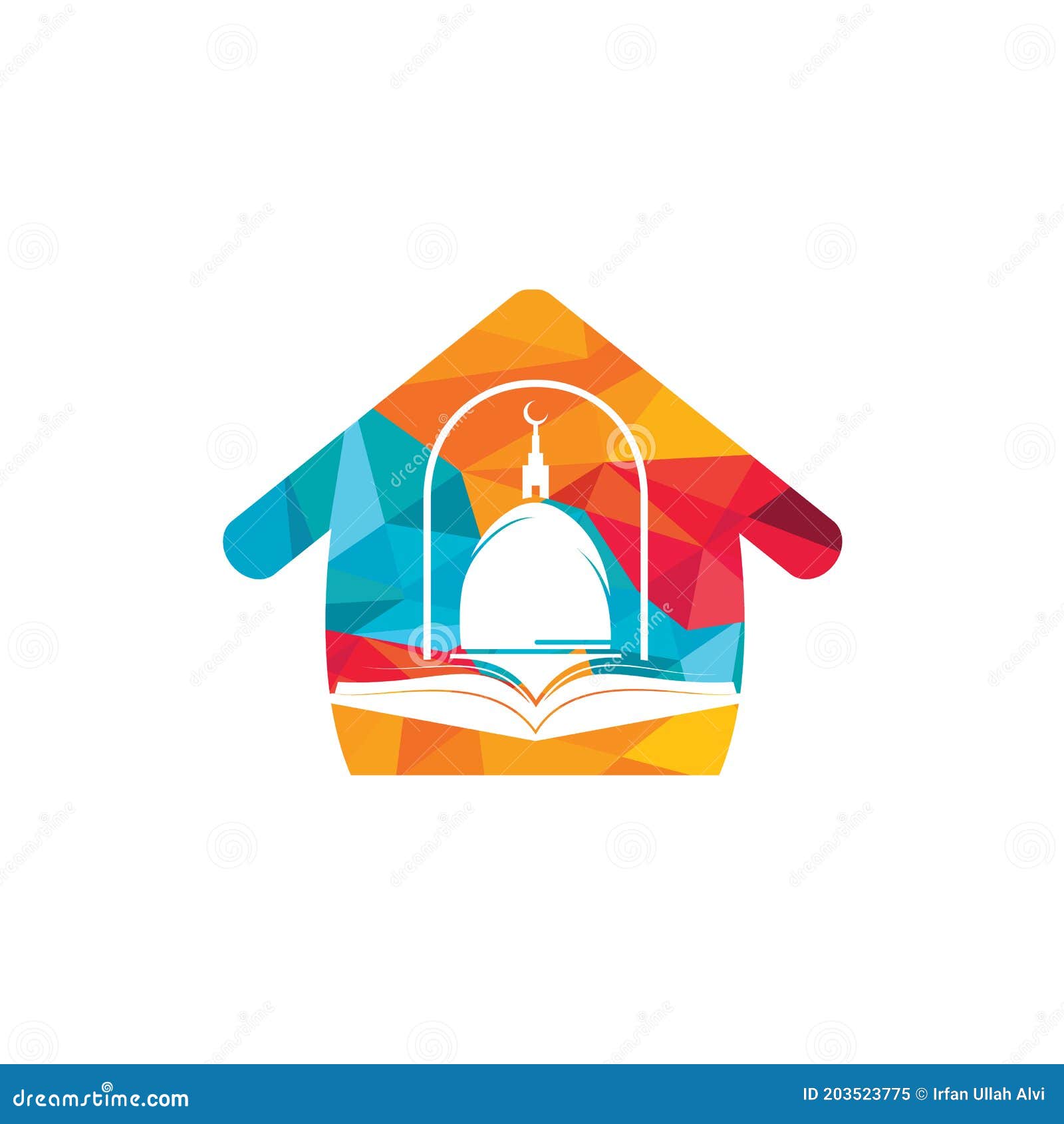 Islamic School Vector Logo Design. Stock Vector - Illustration of ...