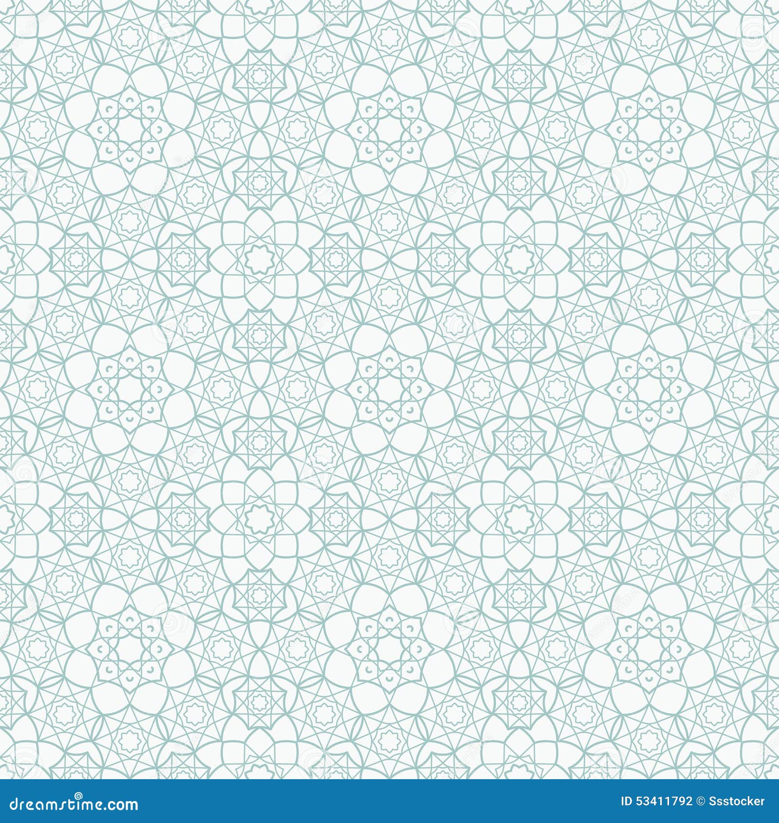 Islamic Seamless Pattern stock vector. Illustration of asian - 53411792