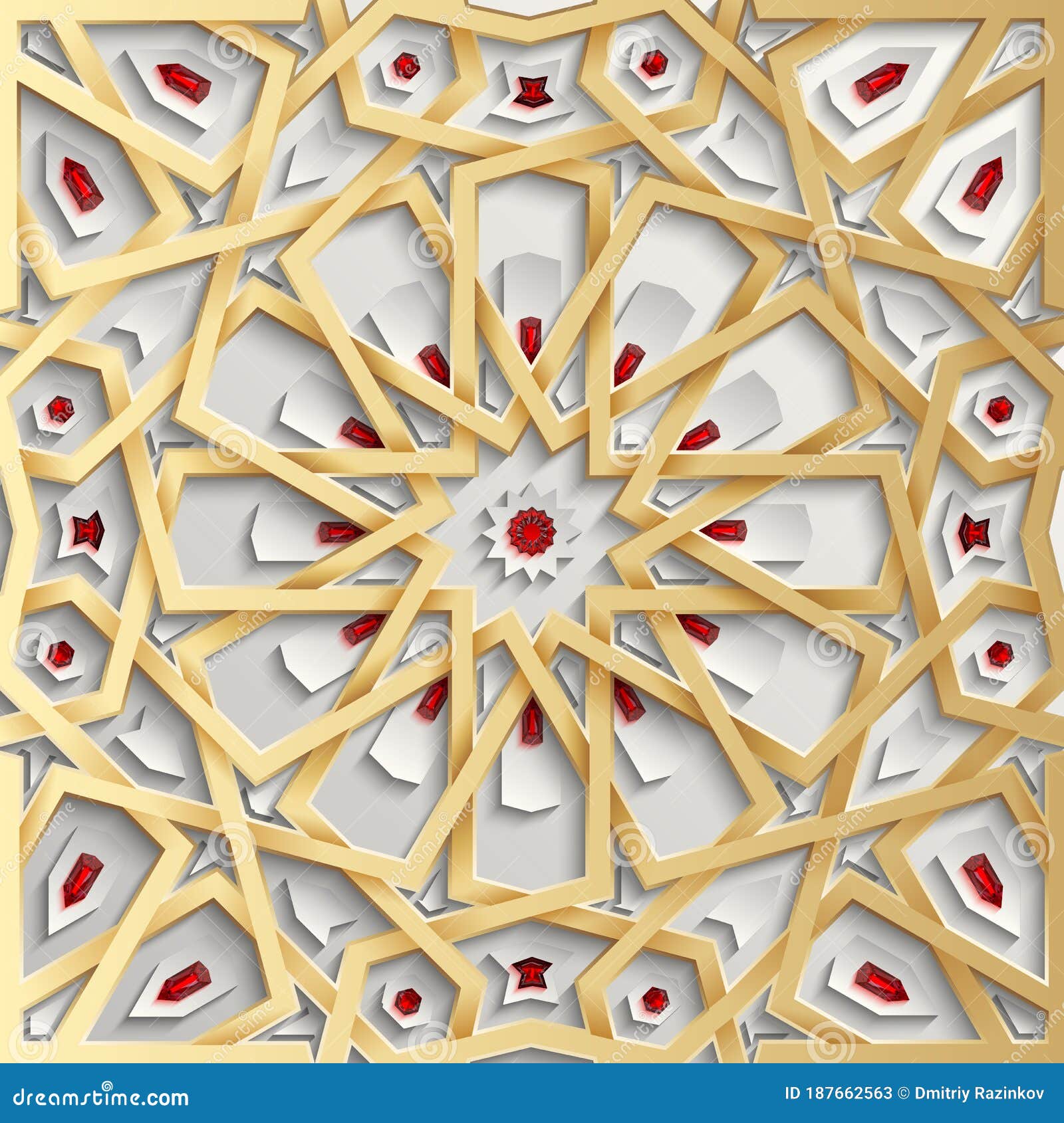 Islamic Seamless Pattern with Stars. Vector Background Stock Vector ...