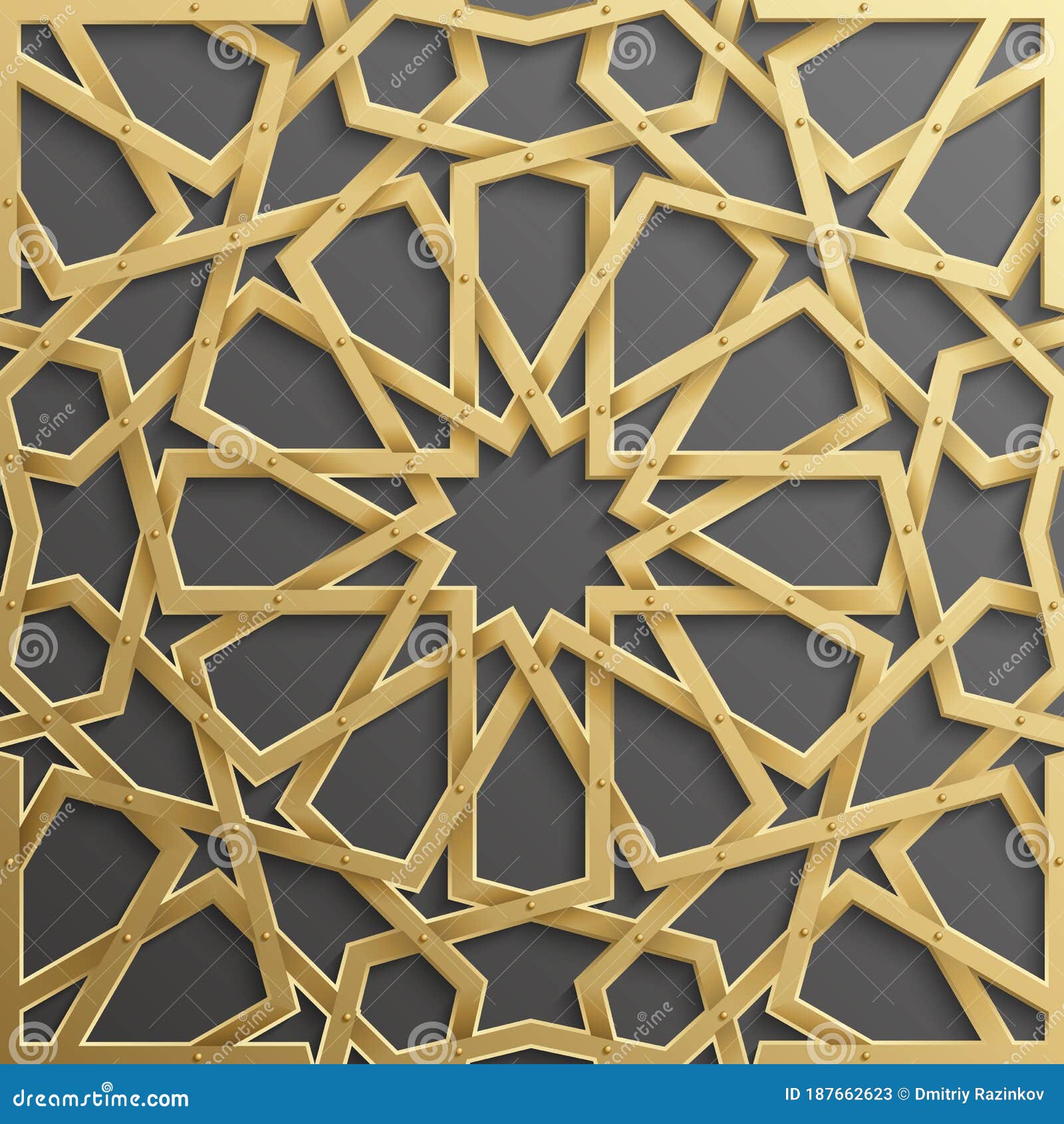 Islamic Seamless Pattern with Stars. Vector Background Stock Vector ...