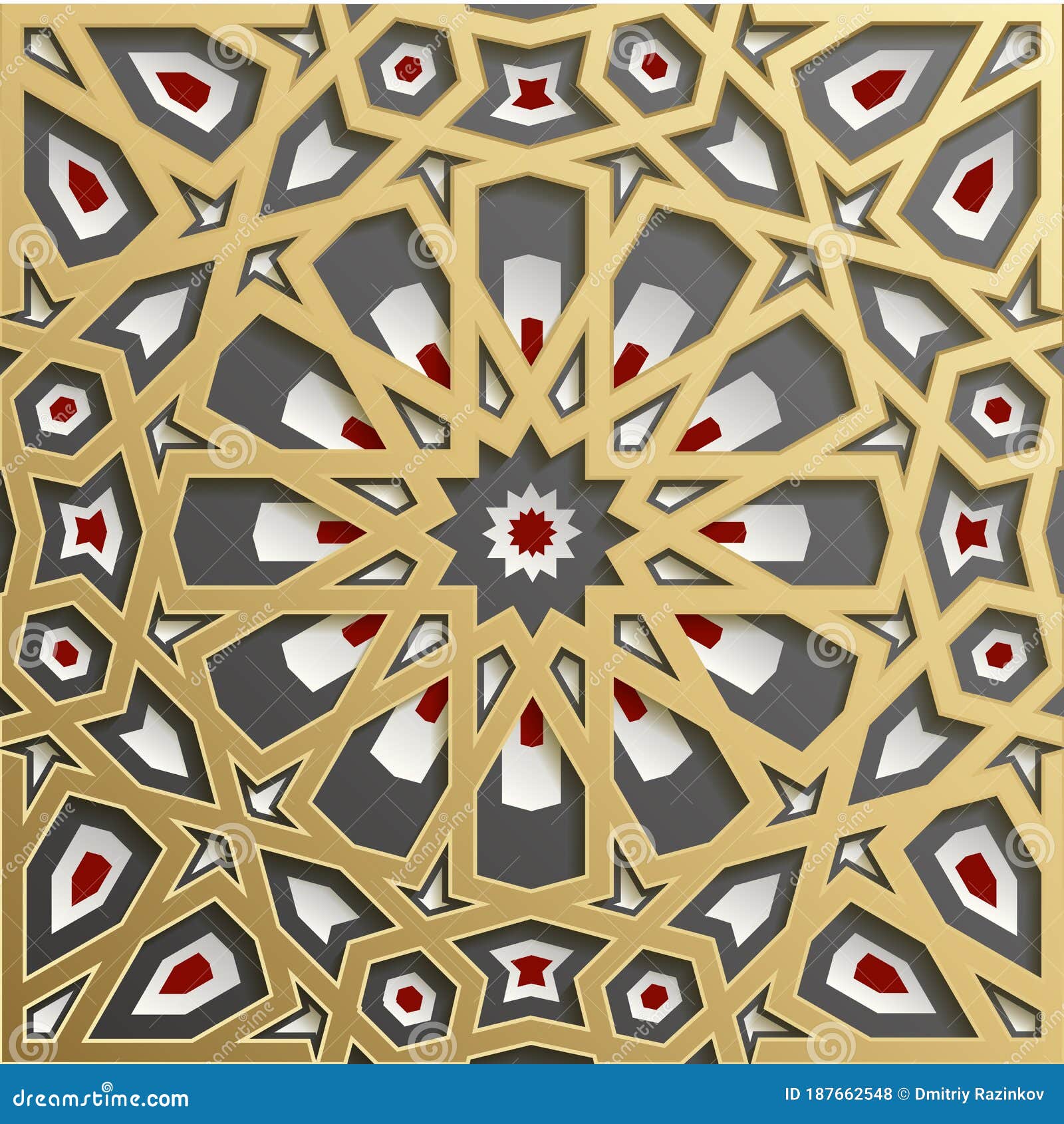 Islamic Seamless Pattern with Stars. Vector Background Stock Vector ...