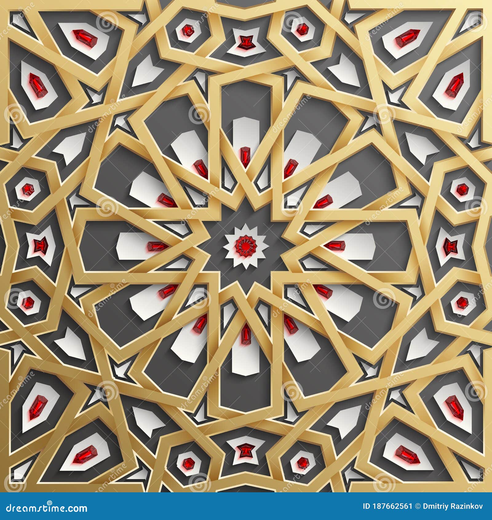 Islamic Seamless Pattern with Stars. Vector Background Stock Vector ...