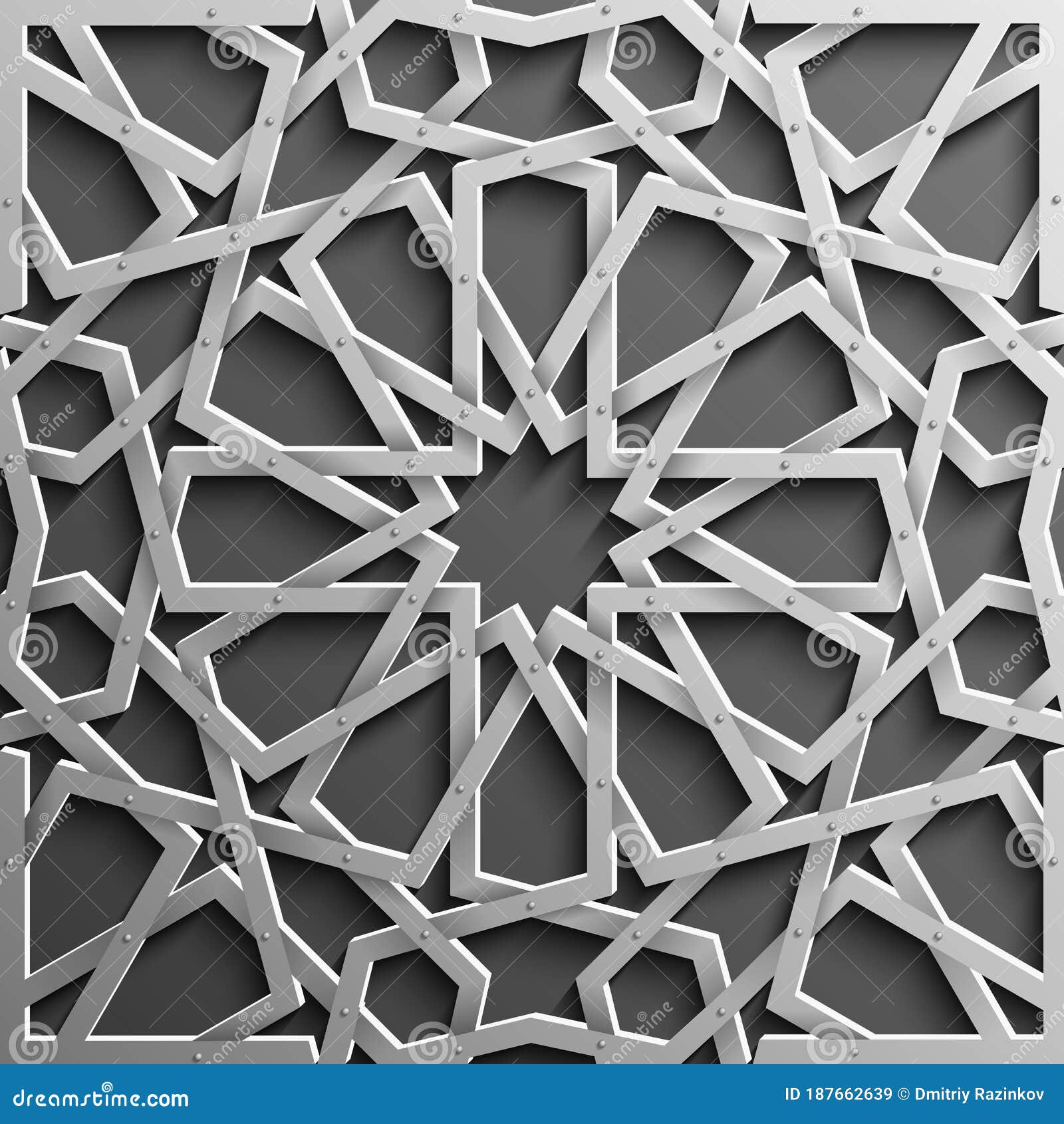 Islamic Seamless Pattern with Stars. Vector Background Stock Vector ...