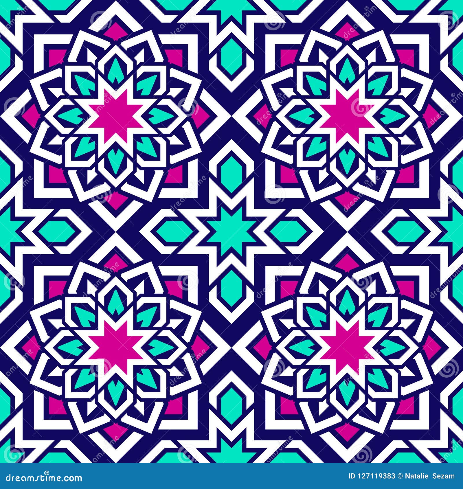Islamic Seamless Patterns Set. Arabic Geometric Background Collection ...