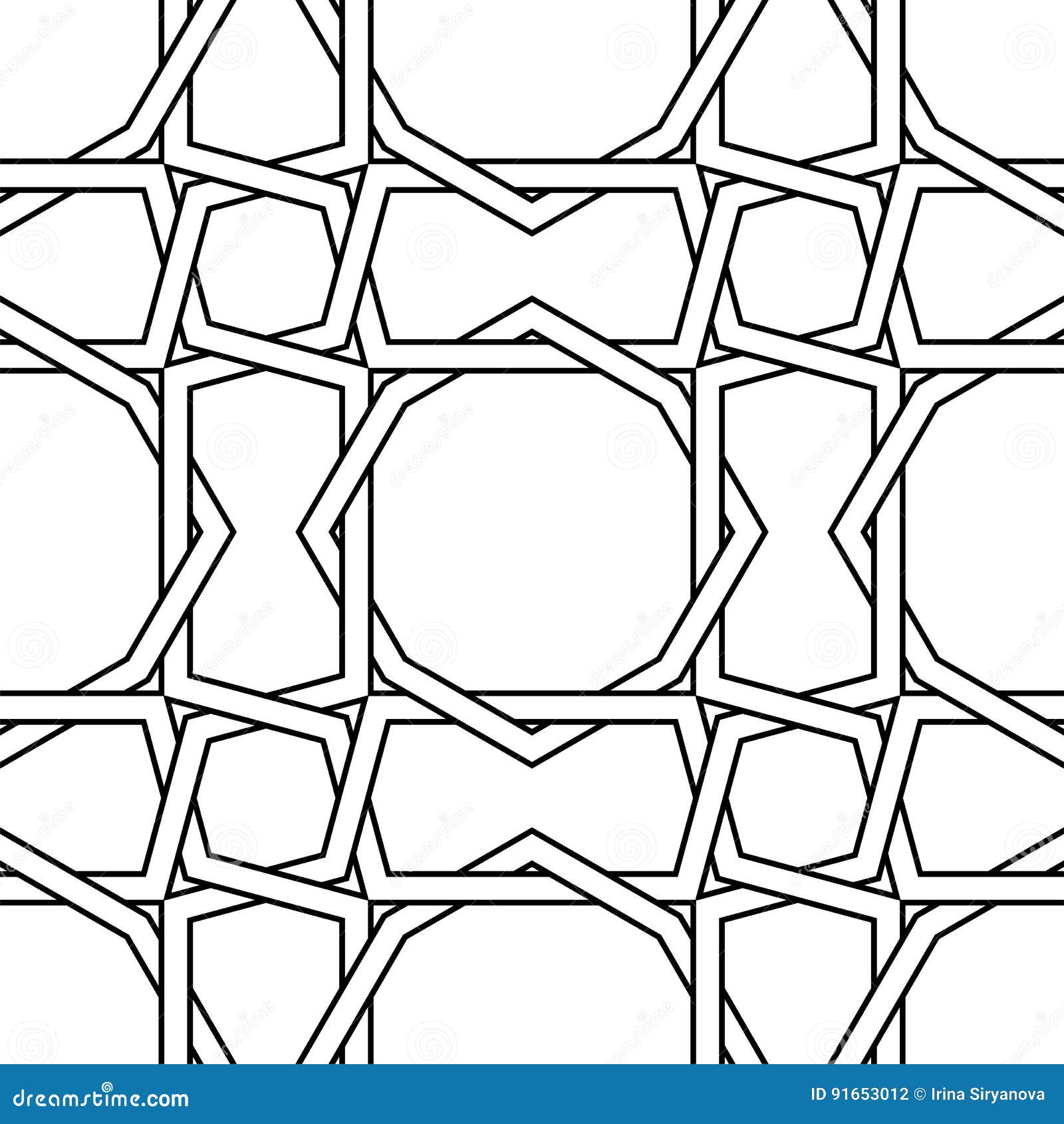Islamic seamless vector stock vector. Illustration of lattice - 91653012