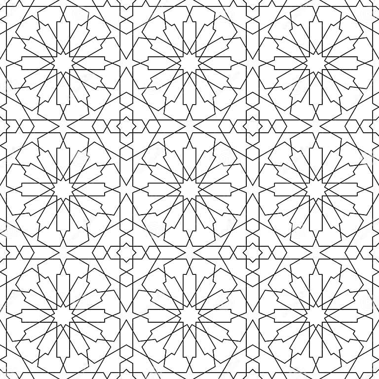 Islamic seamless vector stock vector. Illustration of interlacing ...