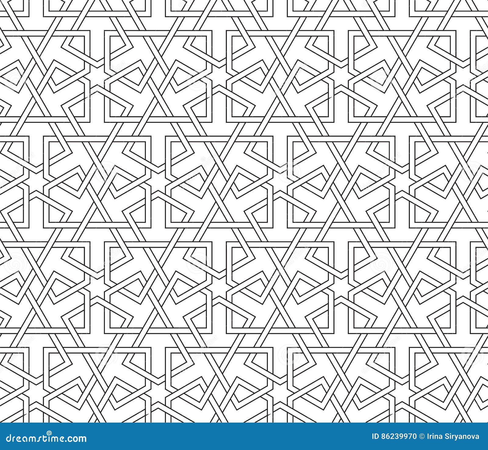 Islamic seamless vector stock vector. Illustration of linear - 86239970