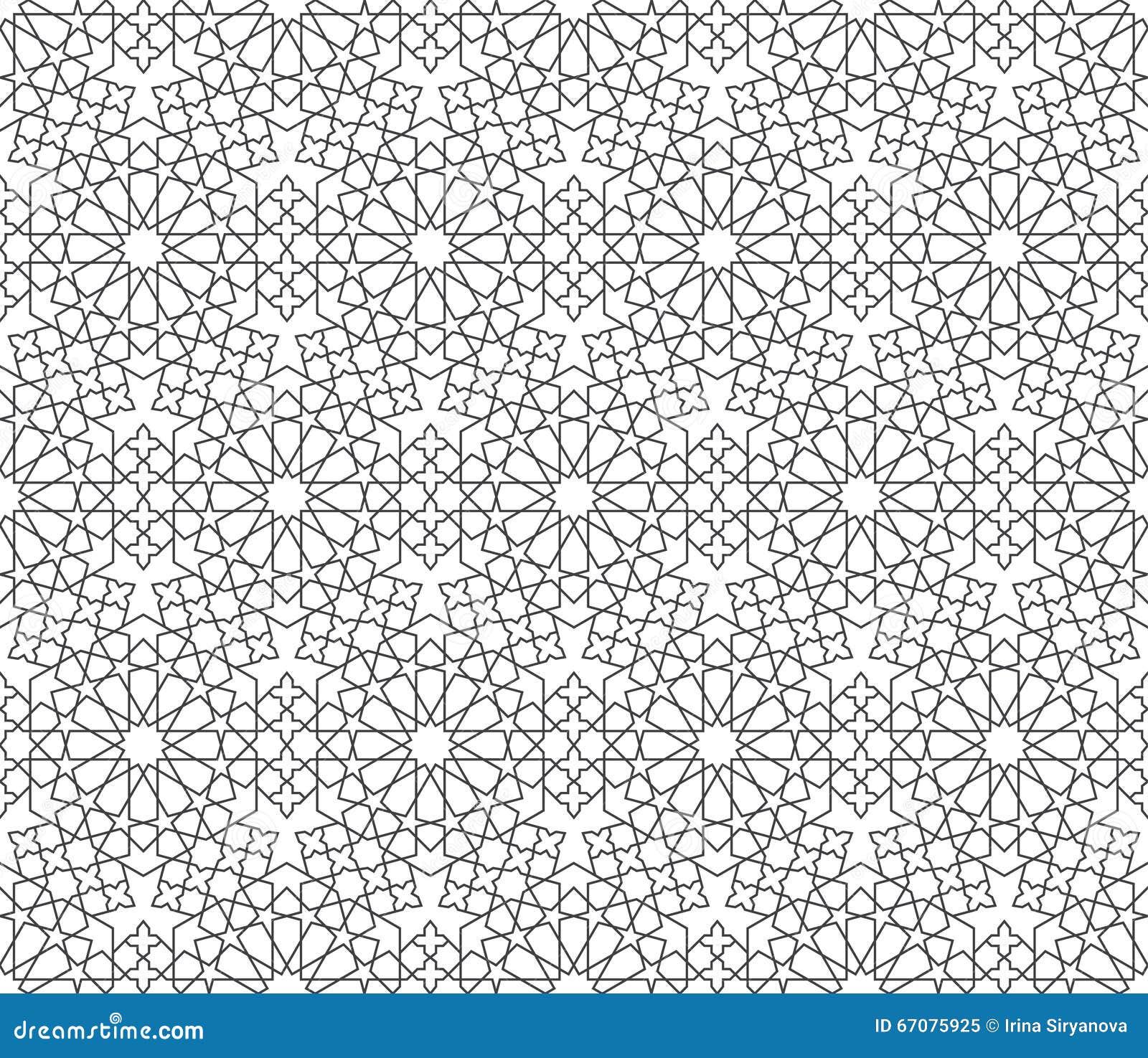 Islamic seamless vector stock vector. Illustration of arabesque - 67075925