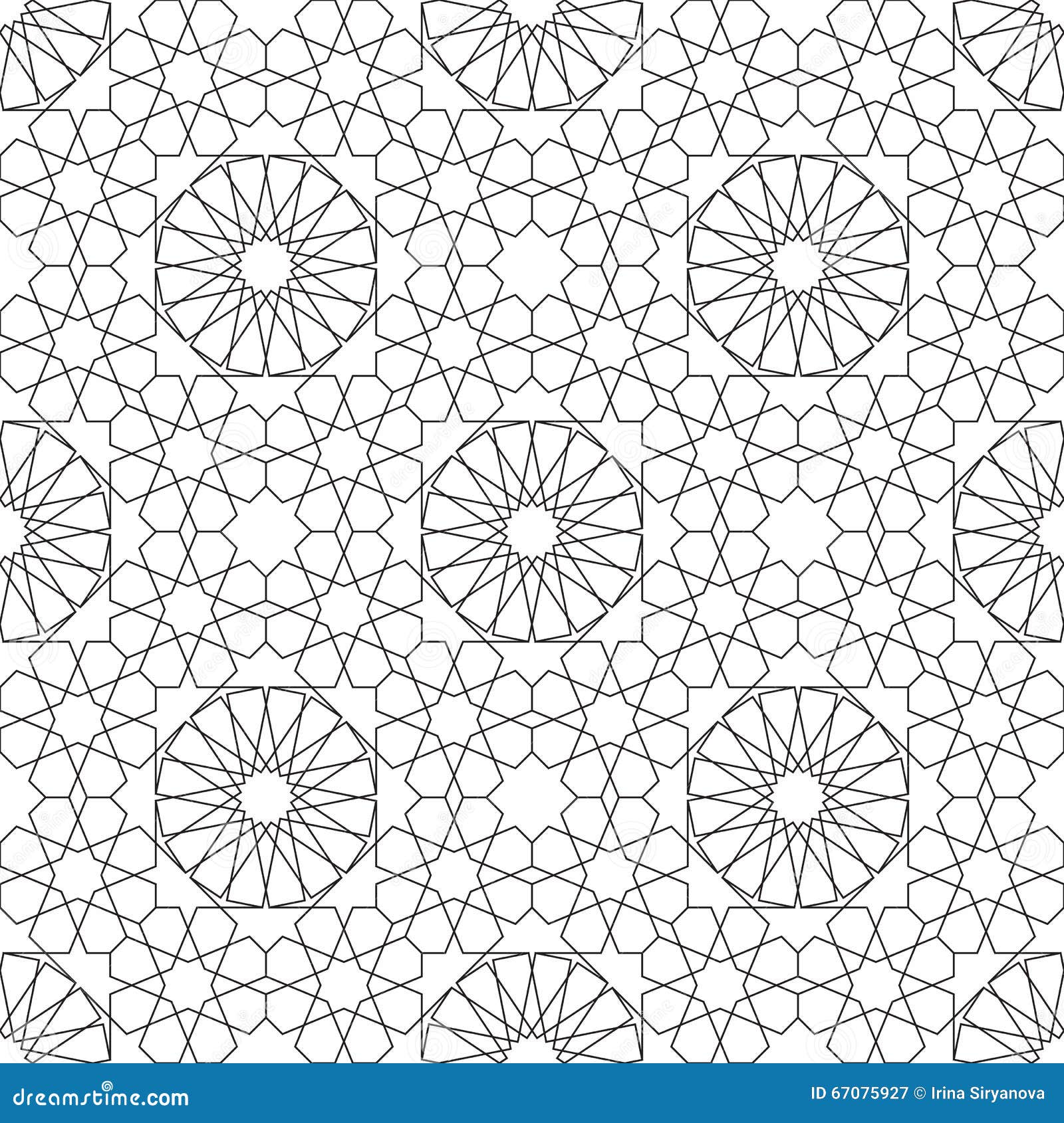 Islamic seamless vector stock vector. Illustration of arabic - 67075927