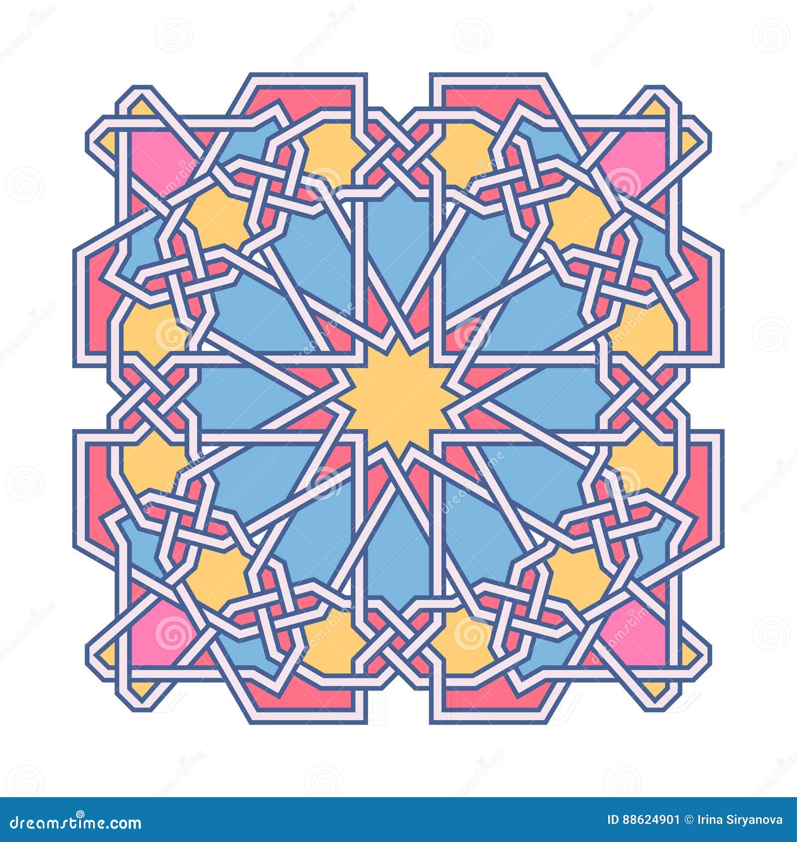 Islamic seamless vector stock vector. Illustration of interlacing ...