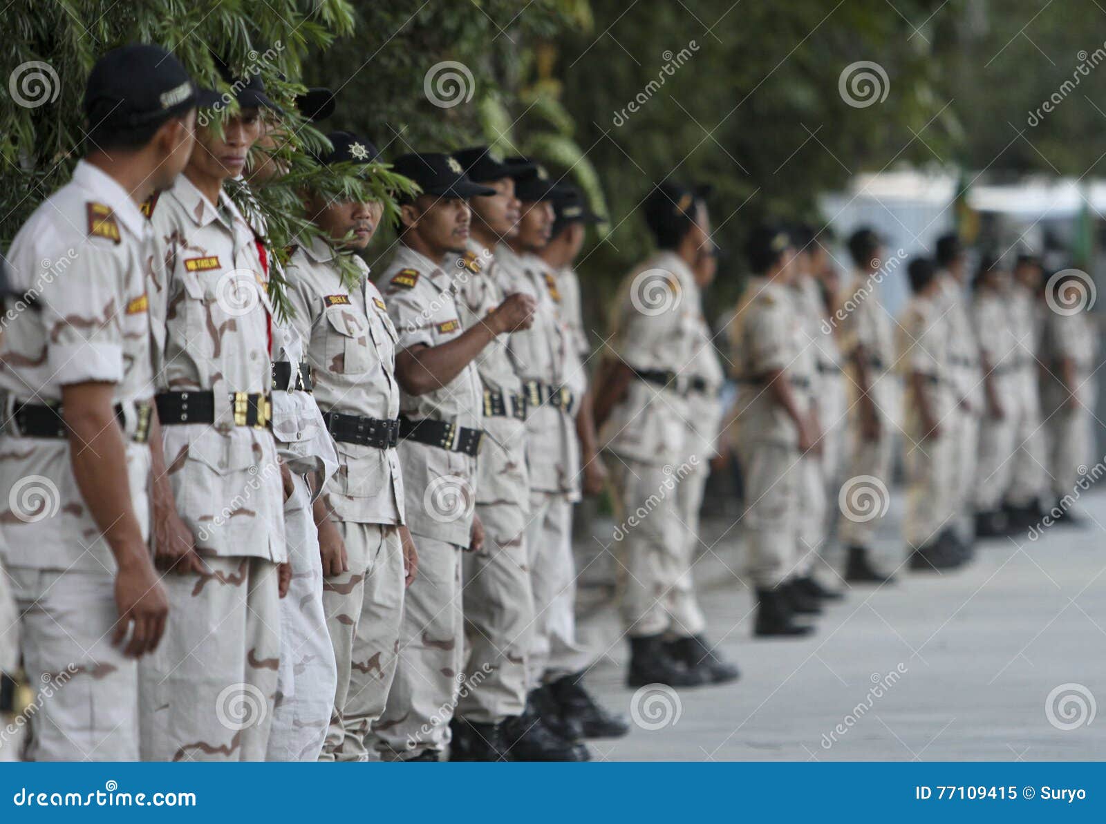 Islamic security guard editorial image. Image of indonesia - 77109415
