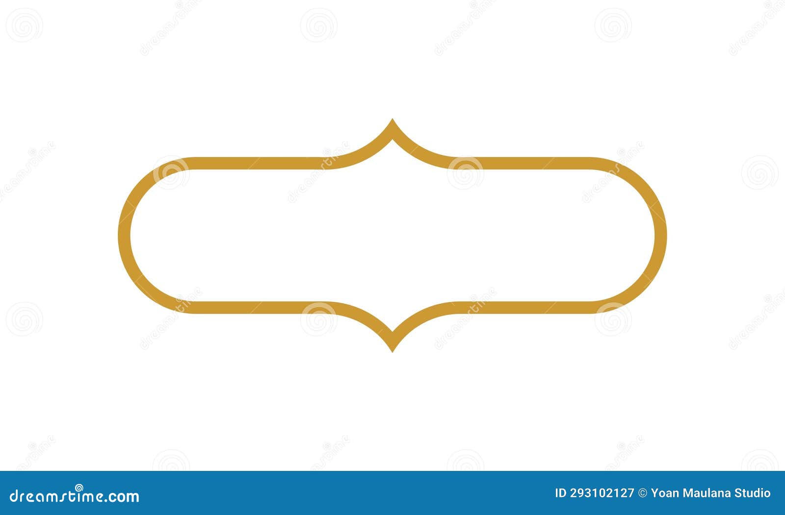 Islamic Shape Outline - Horizontal - Vector Stock Vector - Illustration ...