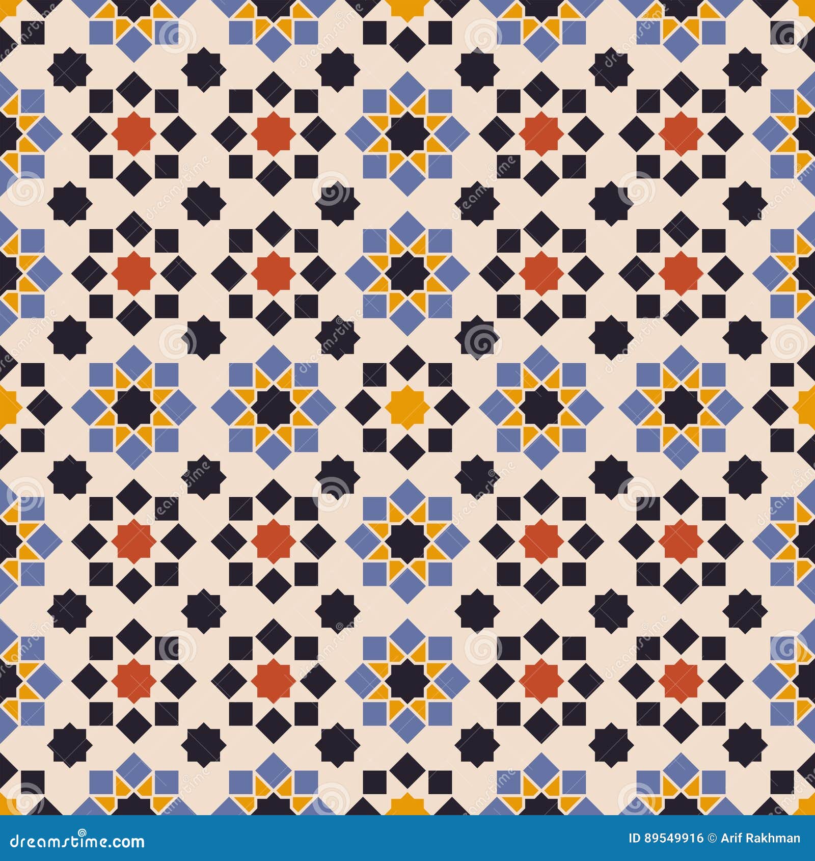 Islamic Shapes Seamless Pattern Stock Vector - Illustration of ...