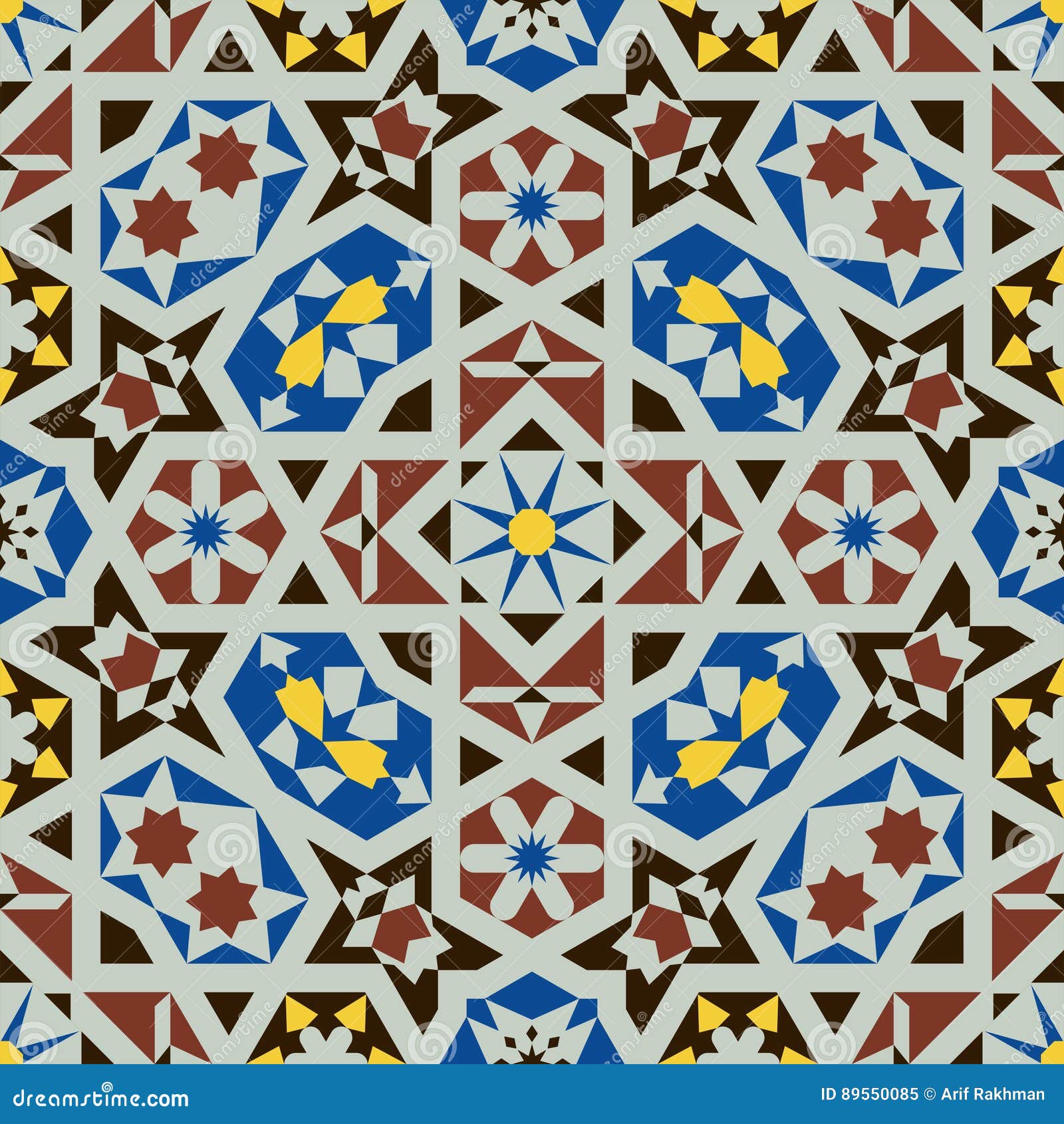 Islamic Shapes Seamless Pattern Stock Vector - Illustration of ...