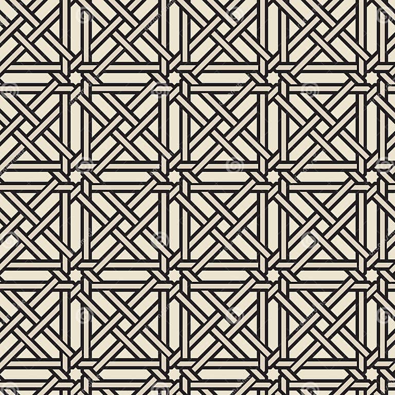 Seamless Islamic Pattern with Squares and Interlaced Lines. Vector ...