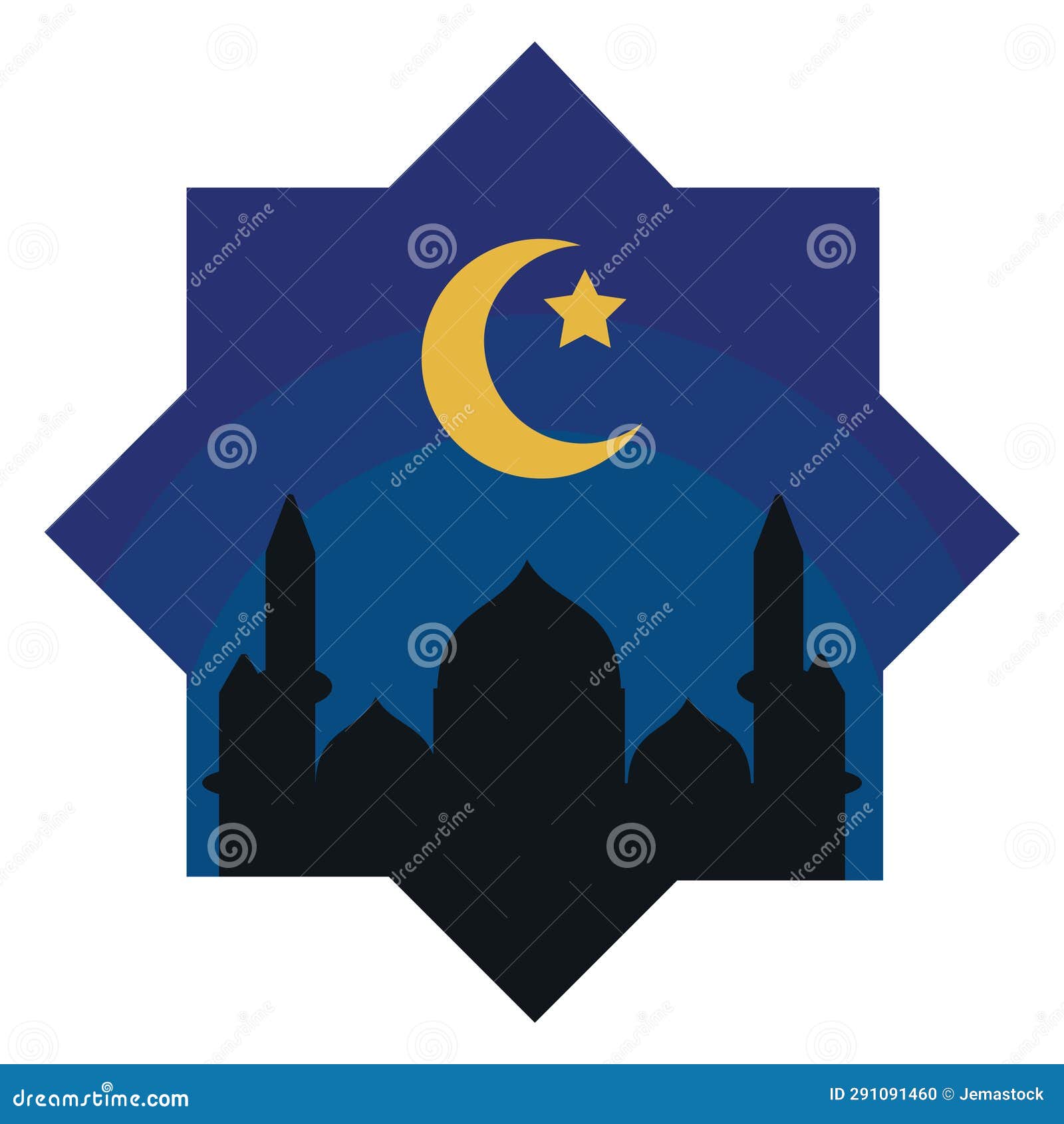 Islamic Star Mosque Design Vector Illustration | CartoonDealer.com ...