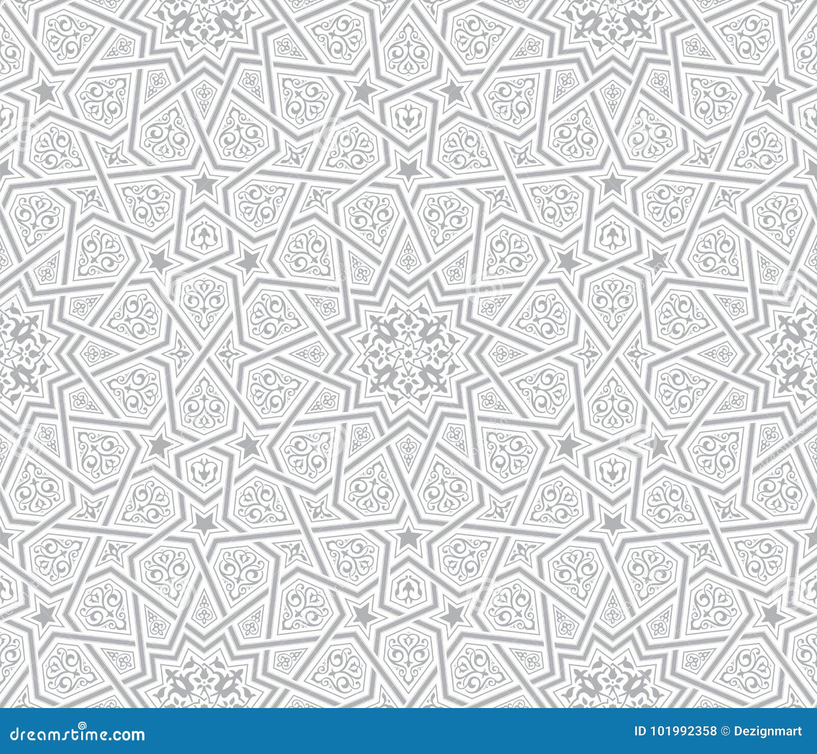 Islamic Star Ornament Grey Background Stock Vector - Illustration of ...