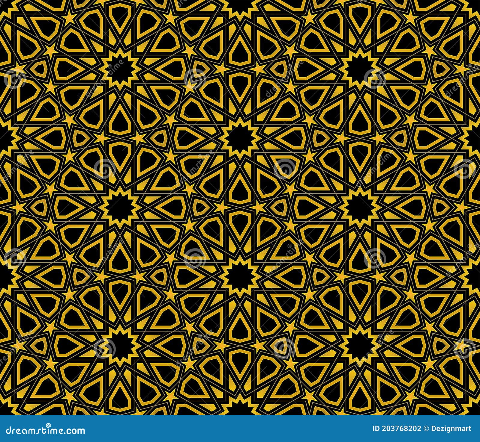 Islamic Star Pattern Seamless Background, Wallpaper Design Stock Vector ...