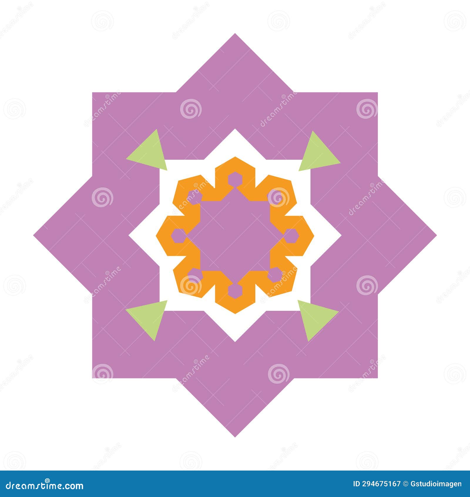 Islamic star purple design stock illustration. Illustration of ...