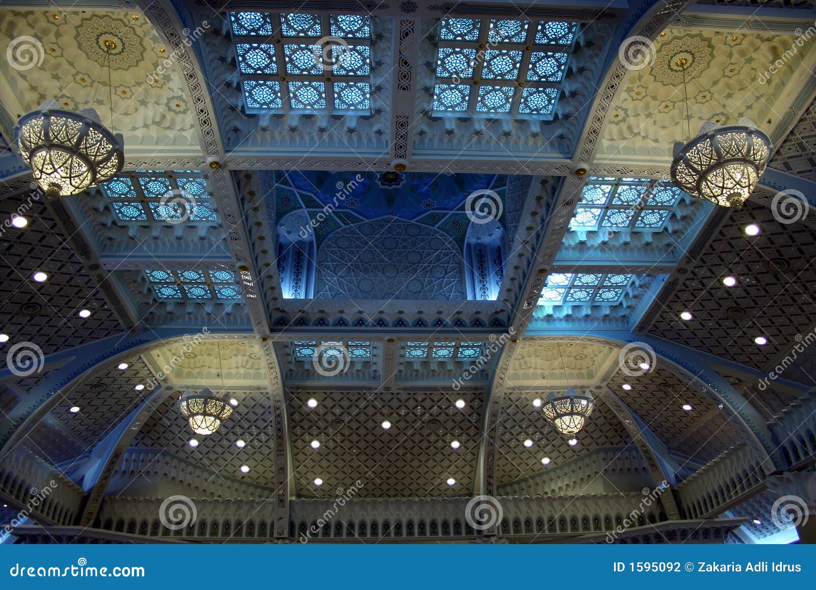 Islamic Styles Ceiling stock photo. Image of eastern, metal - 1595092