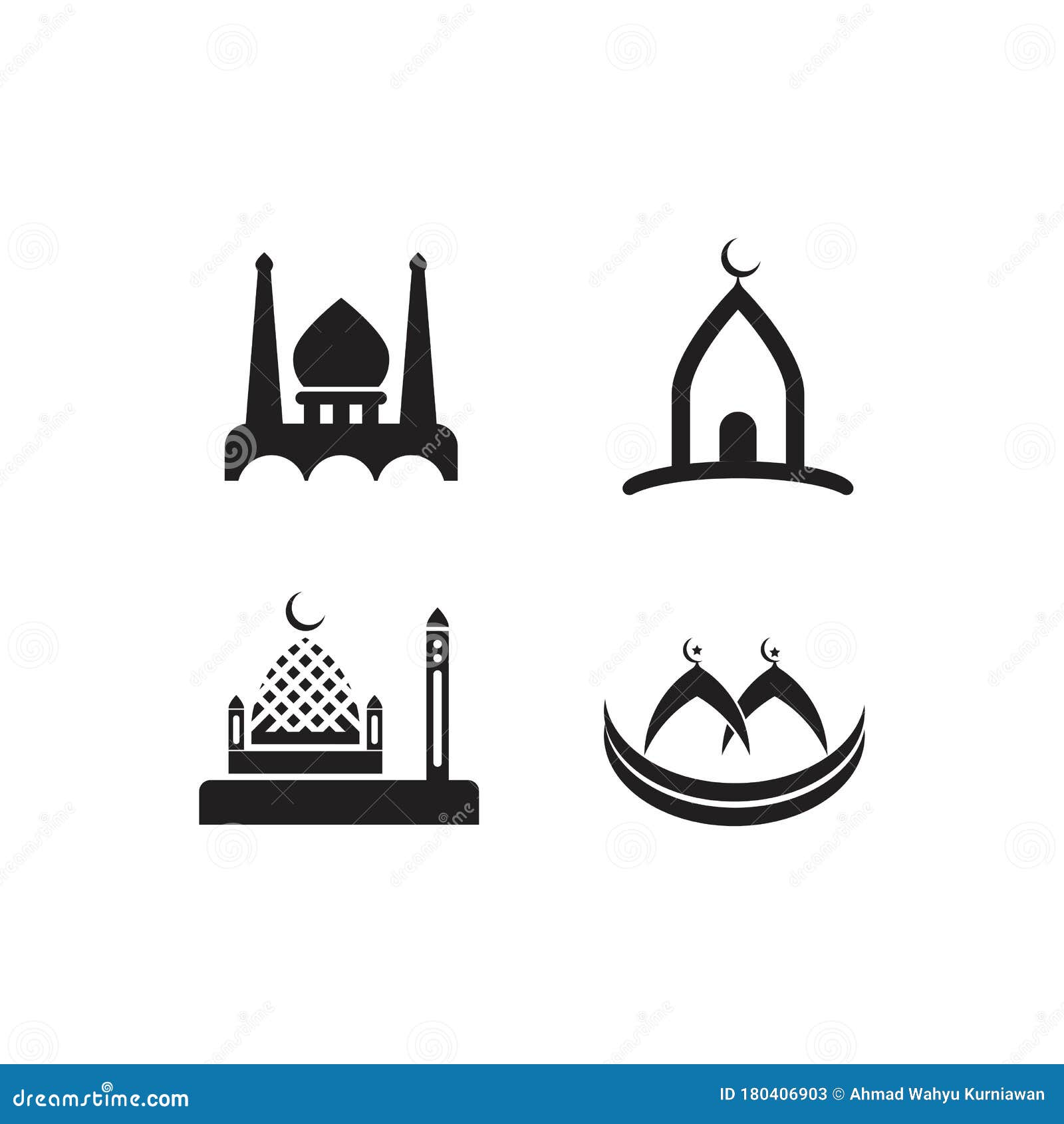 Islamic symbol and logo stock vector. Illustration of culture - 180406903