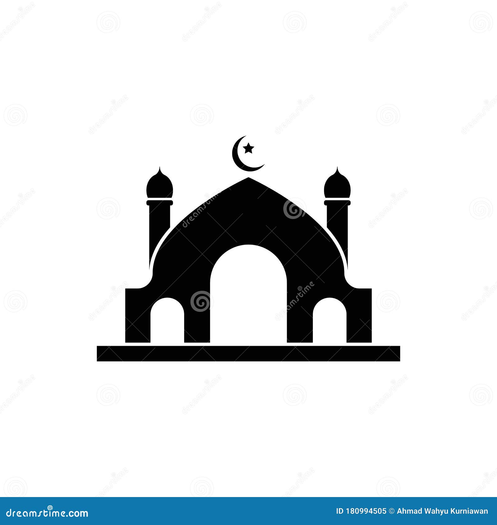 Islamic symbol and logo stock vector. Illustration of mecca - 180994505