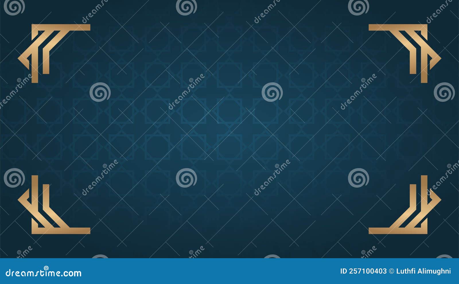 Islamic Symbol Pattern on Blue Background Stock Vector - Illustration ...