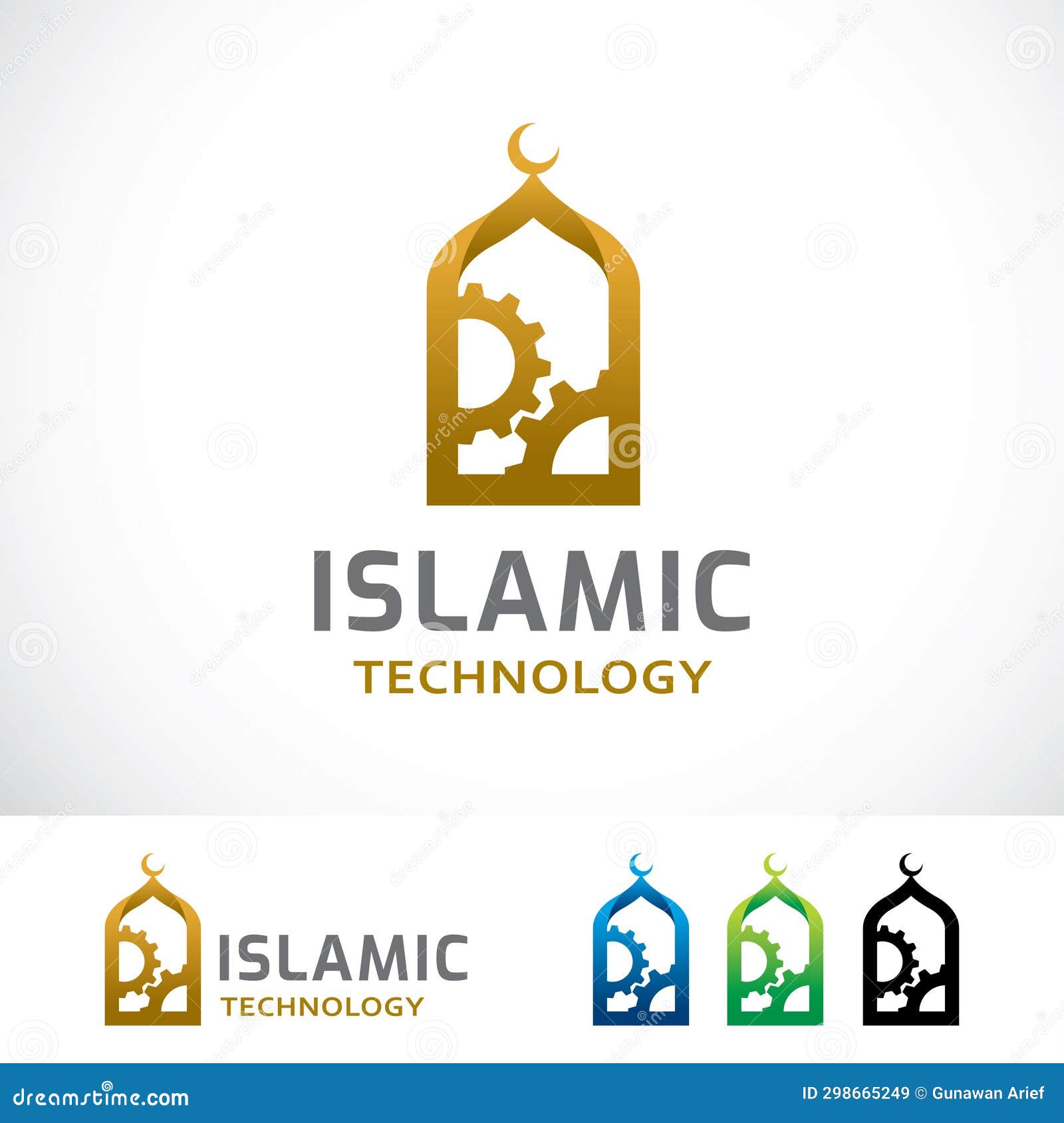 Islamic Technology Logo Design Template Stock Illustration ...