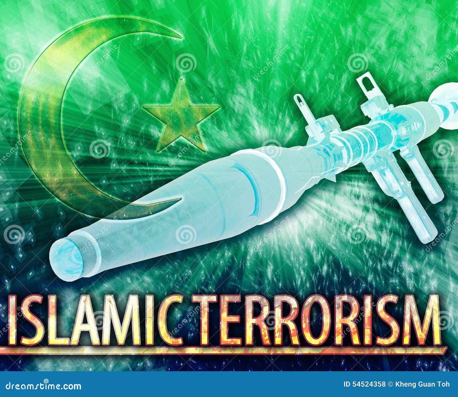 Islamic Terrorism Abstract Concept Digital Illustration Stock ...