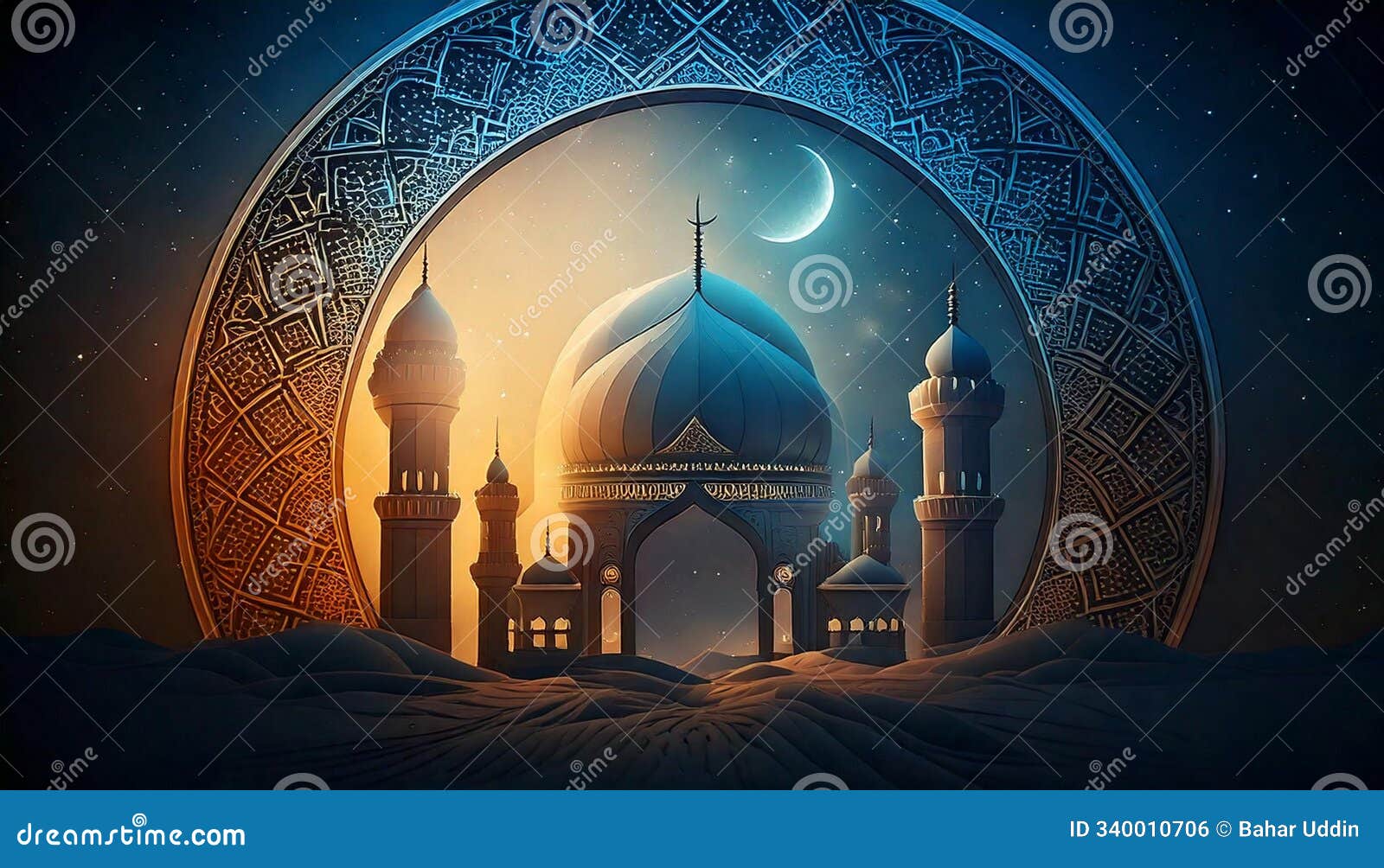 Islamic-themed YouTube Thumbnail with Modern and Traditional Elements ...